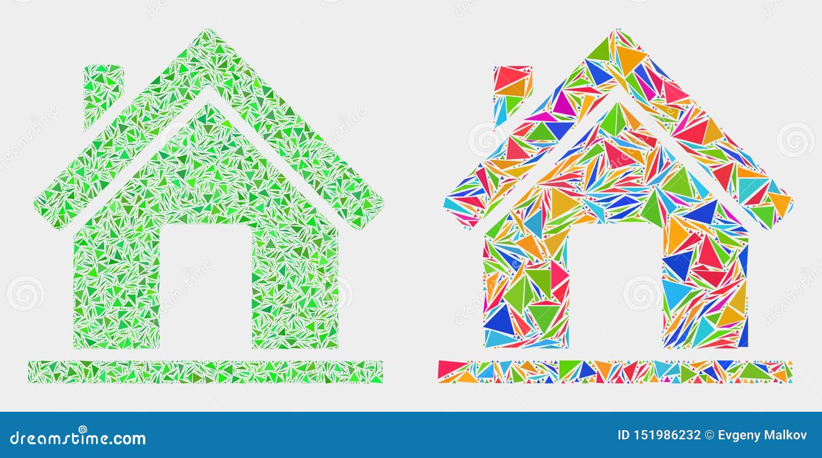 Vector Home Mosaic Icon of Triangle Items Stock Vector - Illustration ...