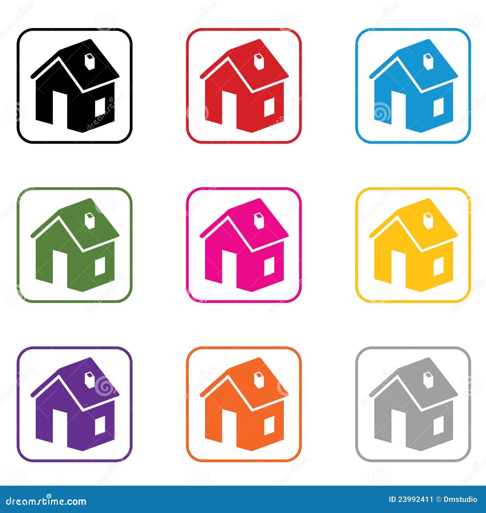 Vector home symbols stock vector. Illustration of building - 23992411