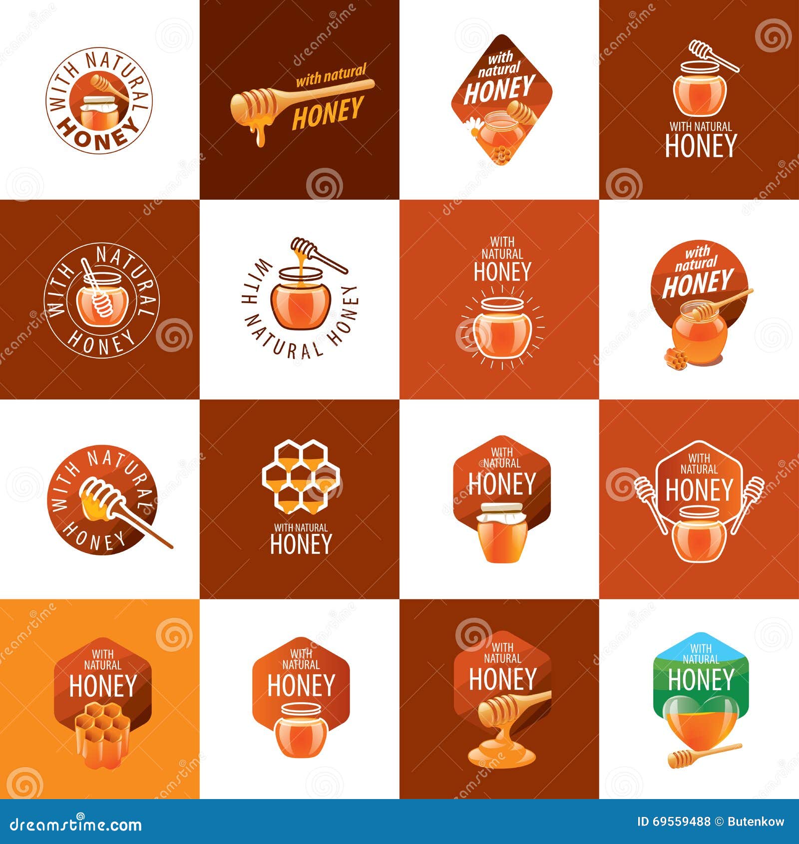 Vector honey logo stock vector. Illustration of concept - 69559488