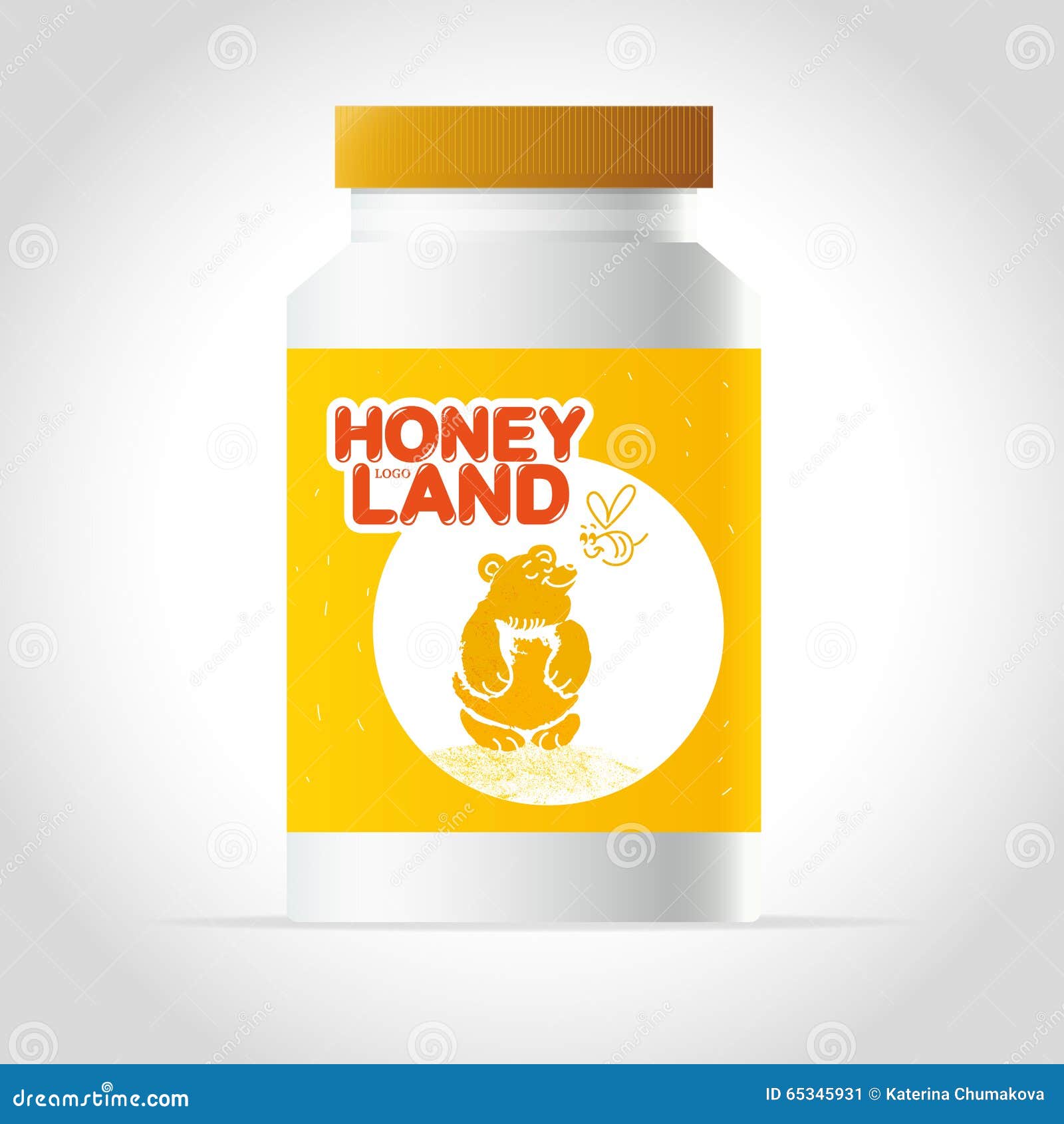 Vector Honey Package Design. Stock Illustration - Illustration of ...