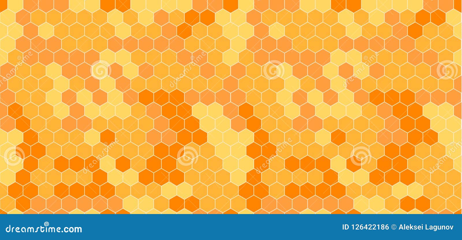 Vector Honeycomb Abstract Seamless Pattern, Orange and Yellow. Stock ...