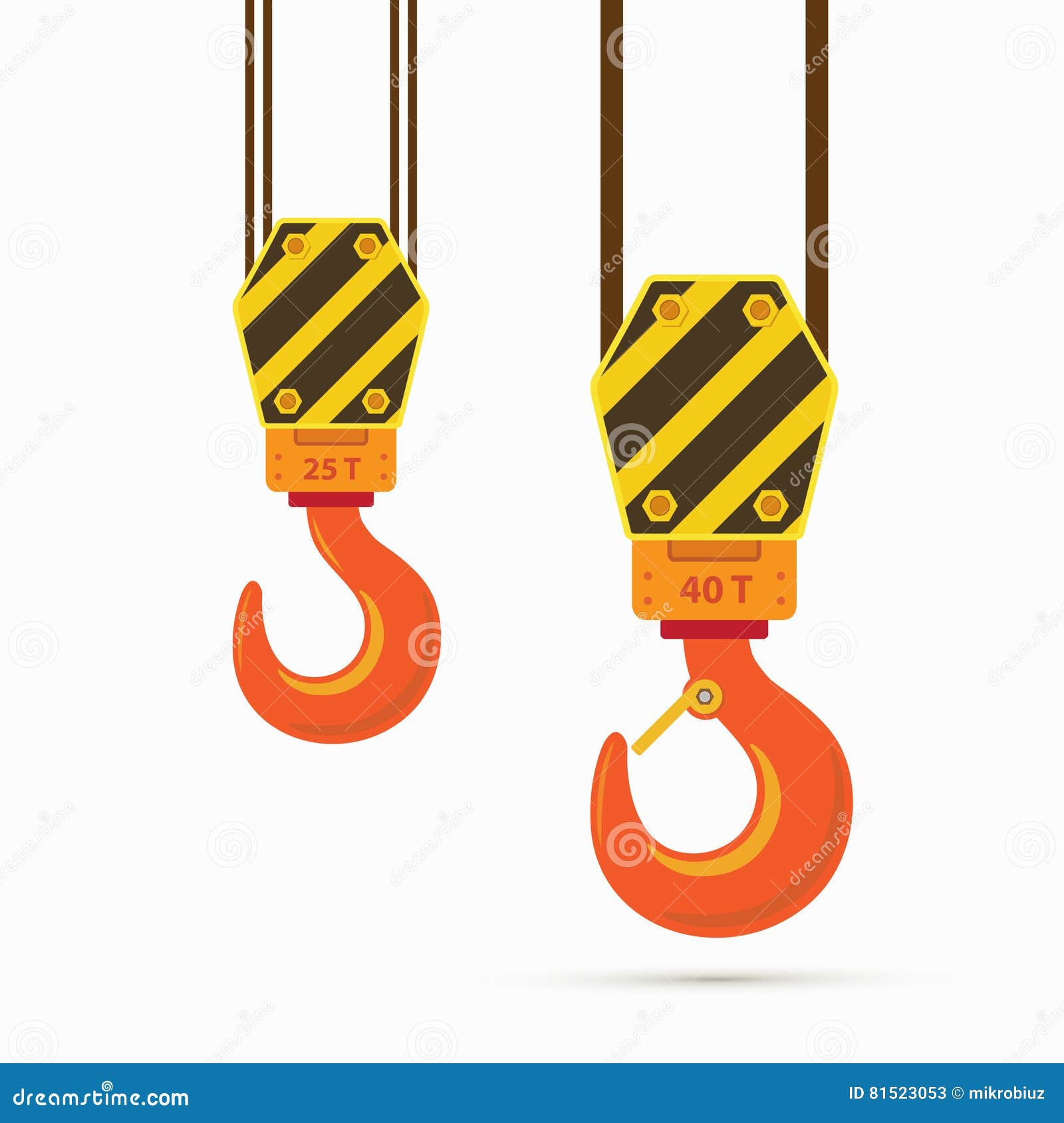 Vector hooks stock vector. Illustration of rope, truck - 81523053