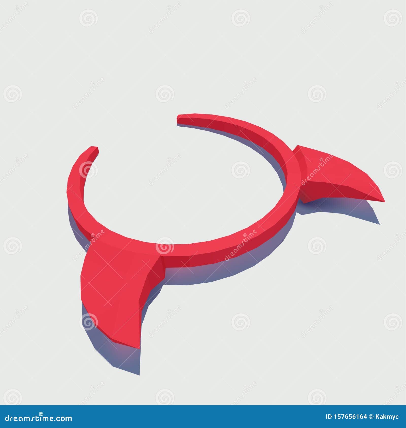 Vector Hoop with Devil Horns. Illustration for Halloween Stock Vector ...