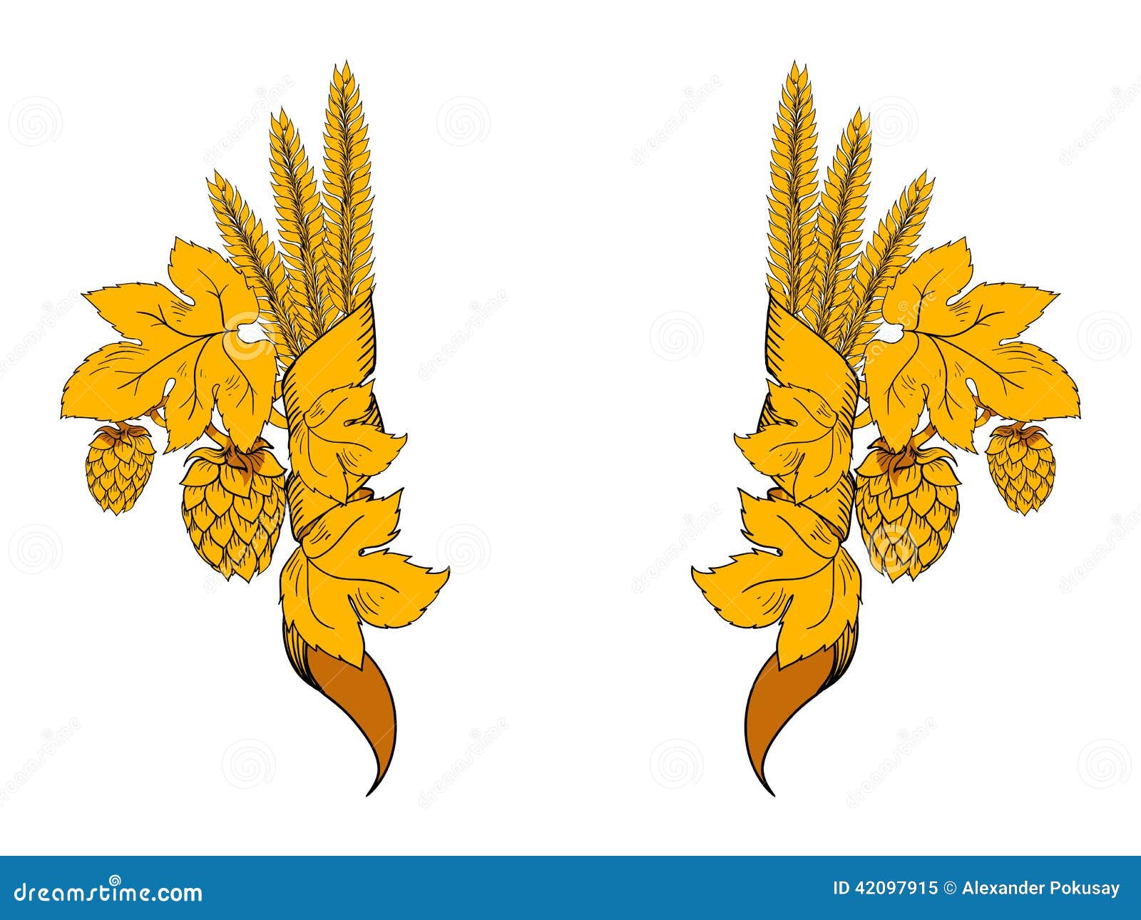 Vector hops stock illustration. Illustration of vintage - 42097915