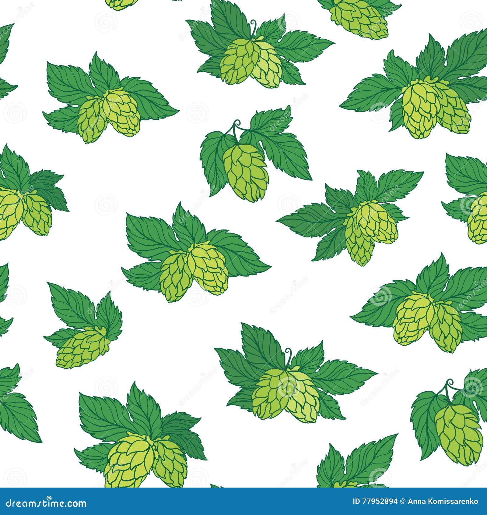 Vector Hops Plant Sketches Set Isolated On White Background, Black ...