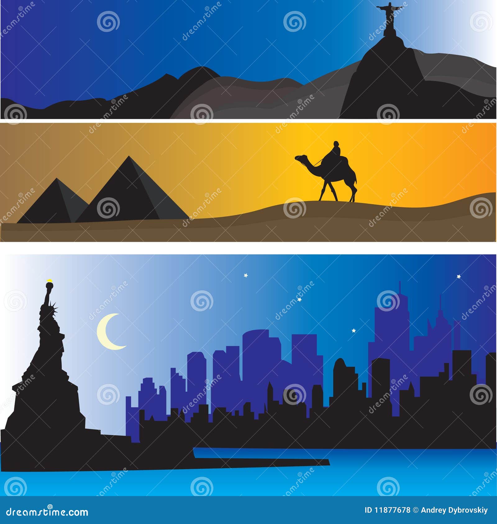 Vector Horizons stock vector. Illustration of peak, painting - 11877678