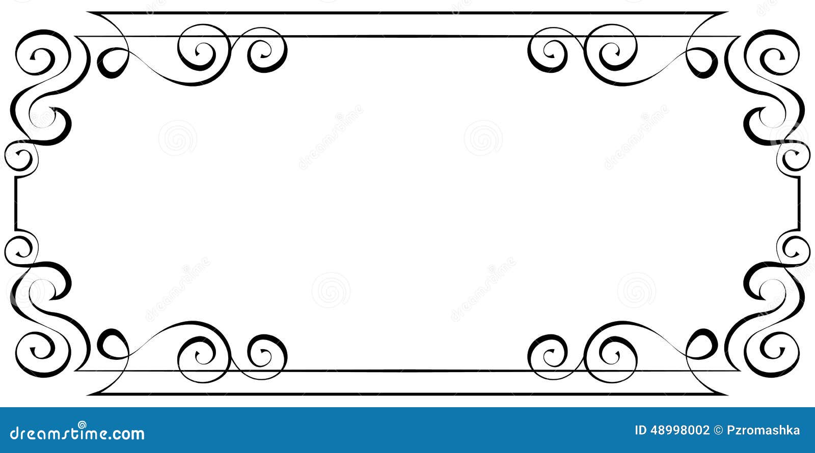 Vector Horizontaal Kader Element Voor Ontwerp Vector Illustratie ...