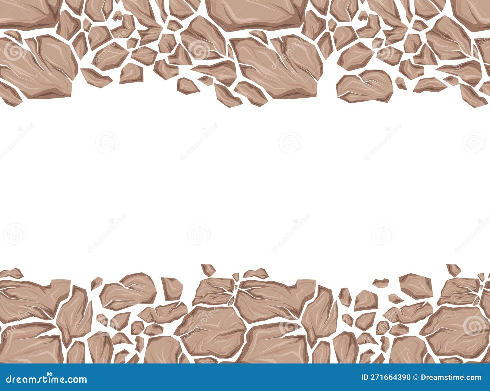 Vector Horizontal Vector Card with Border of Dry Clay and Copy Space ...