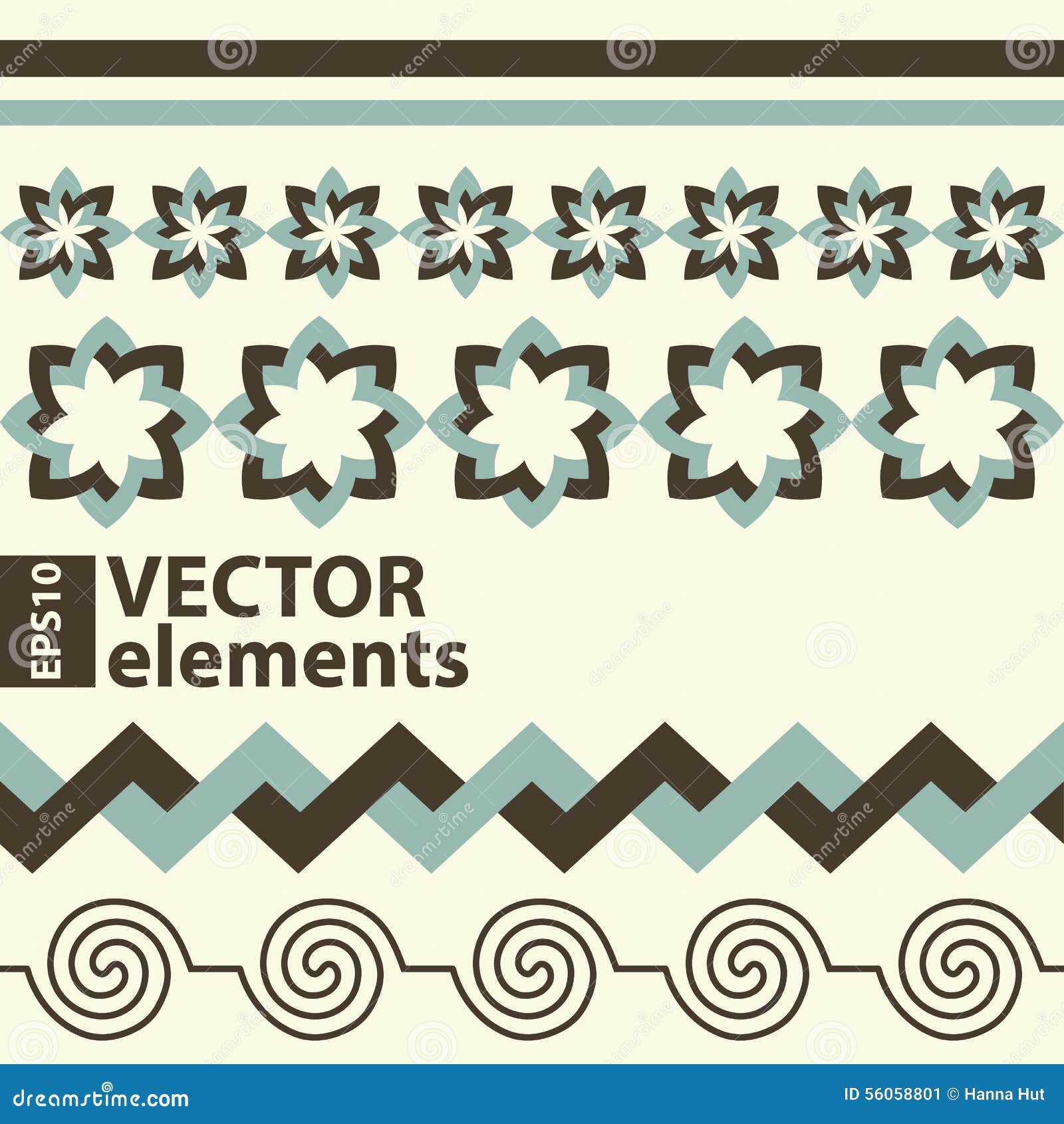 Vector horizontal elements stock vector. Illustration of label - 56058801