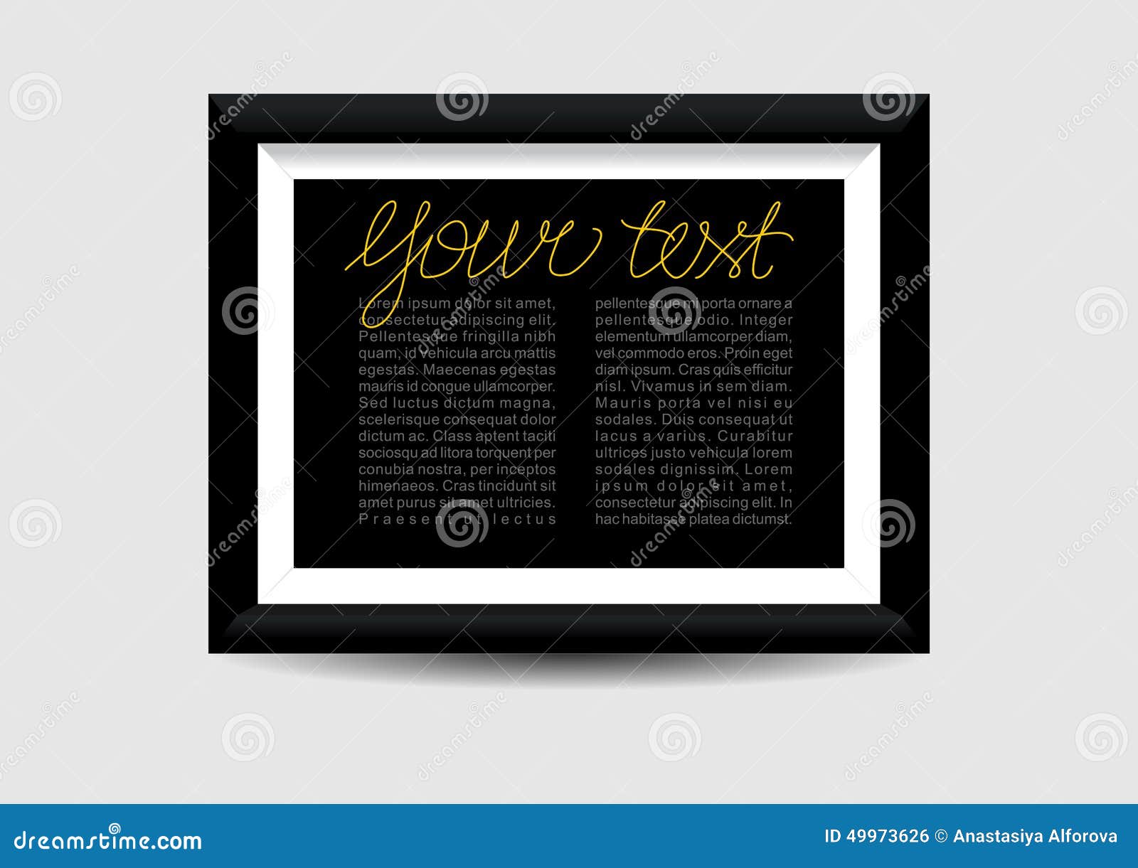 Vector horizontal frame stock vector. Illustration of board - 49973626