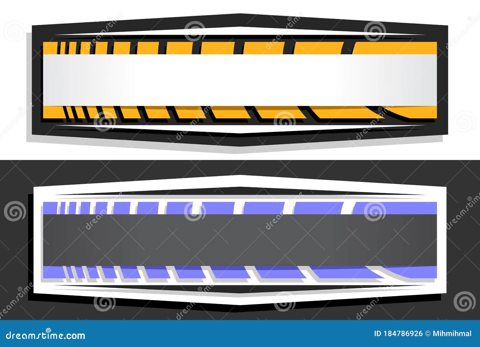 Vector Horizontal Futuristic Labels | CartoonDealer.com #184786926