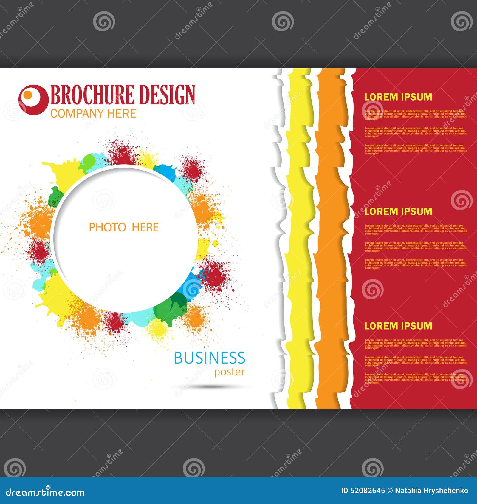 Vector Horizontal Presentation of Business Poster Stock Vector ...