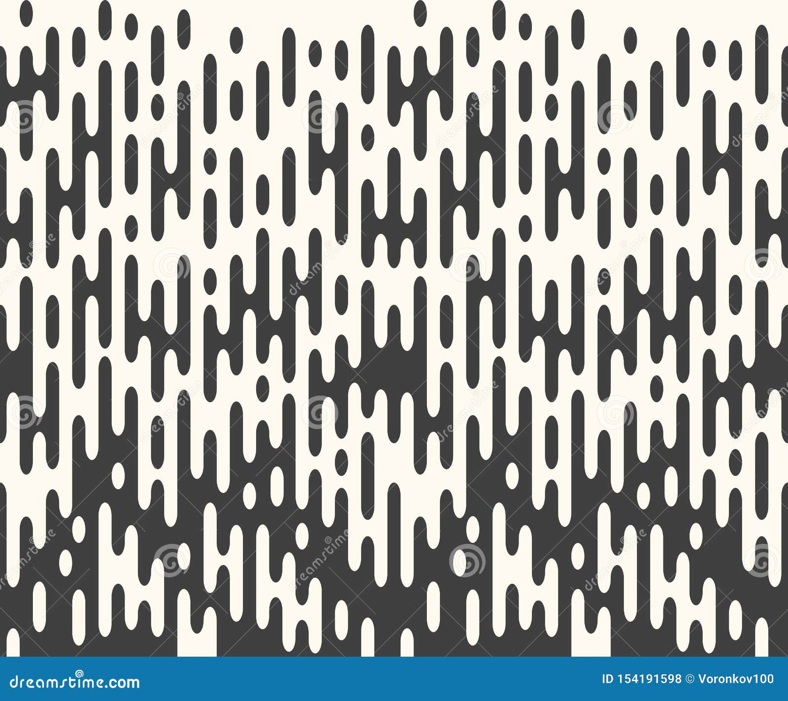 Vector Horizontal Repeatable Halftone Lines, Rounded Shapes. Seamless ...