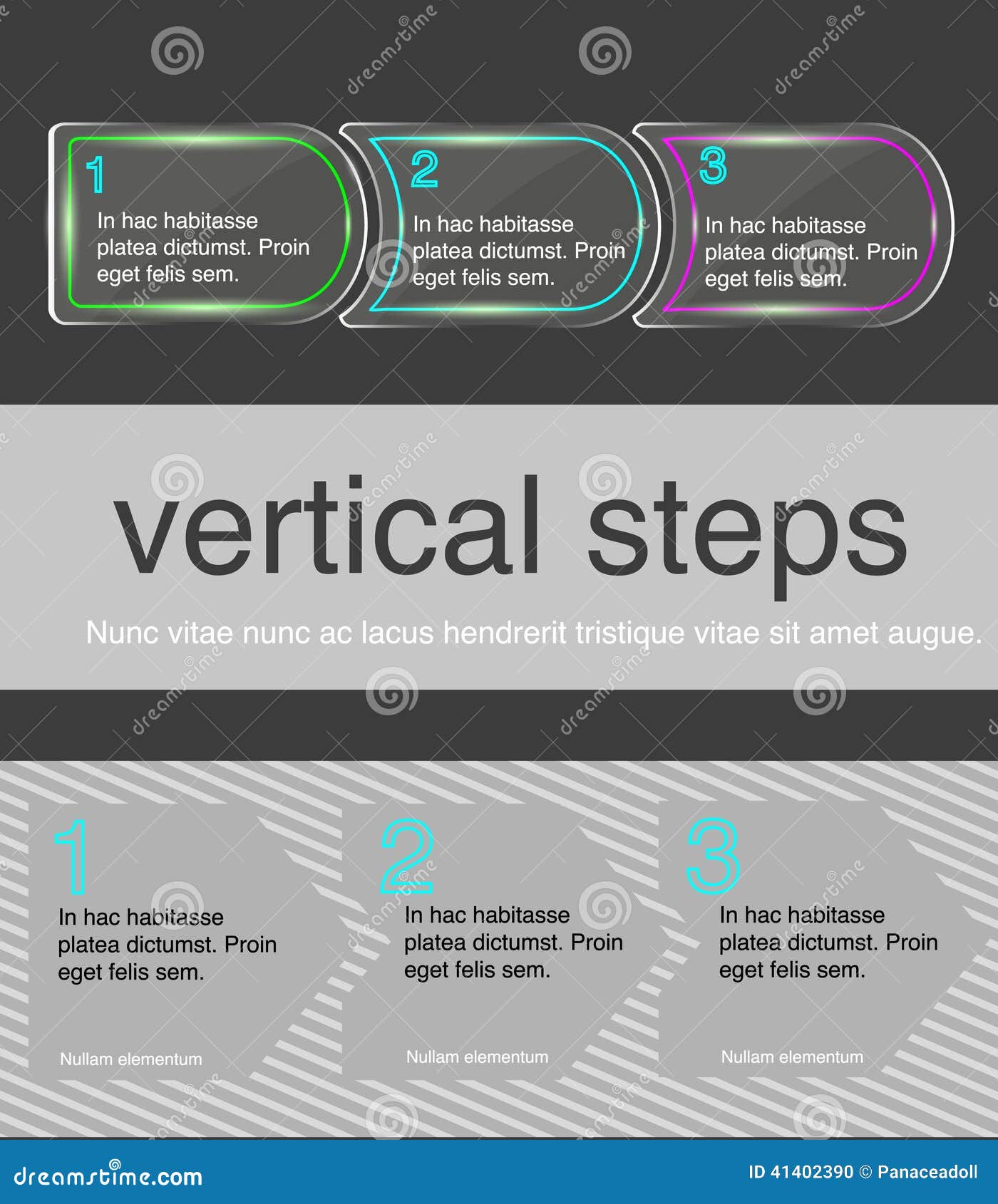 Horizontal Steps Timeline Infographics Arrows With Rounded Corners- Can ...