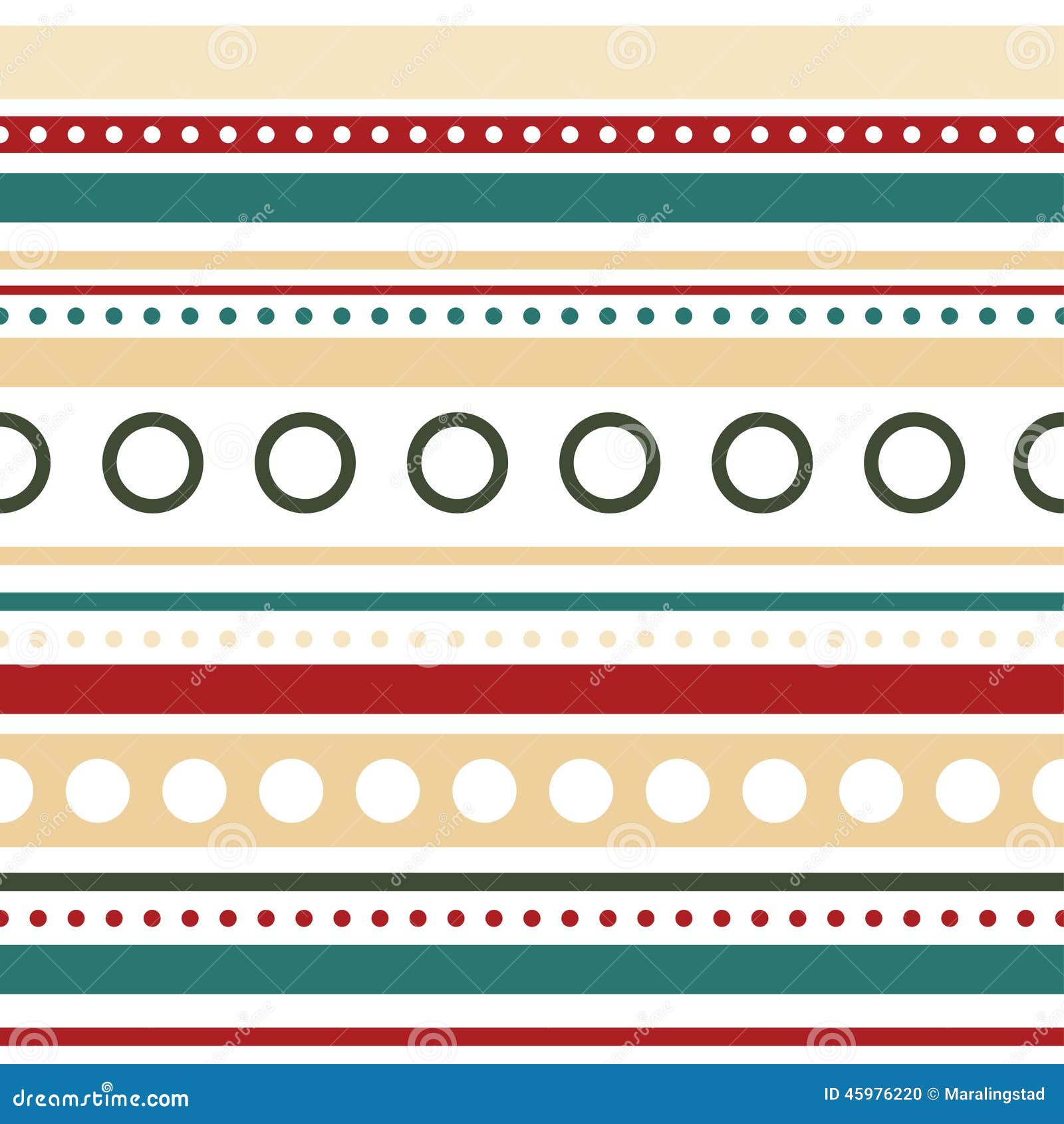 Vector Horizontal Stripes and Circles Seamless Stock Vector ...