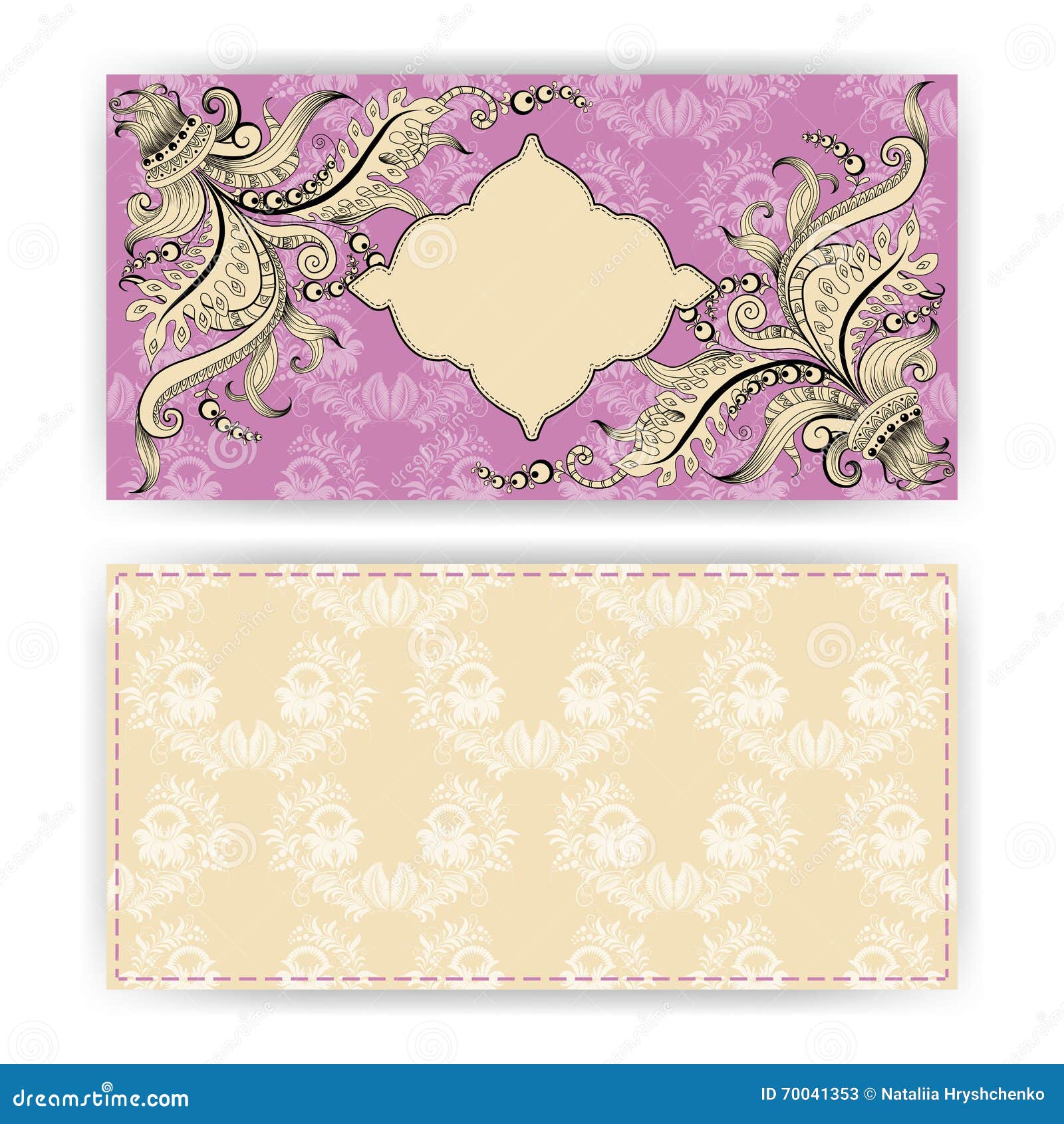 Vector Horizontal Template for Greeting Card Stock Vector ...