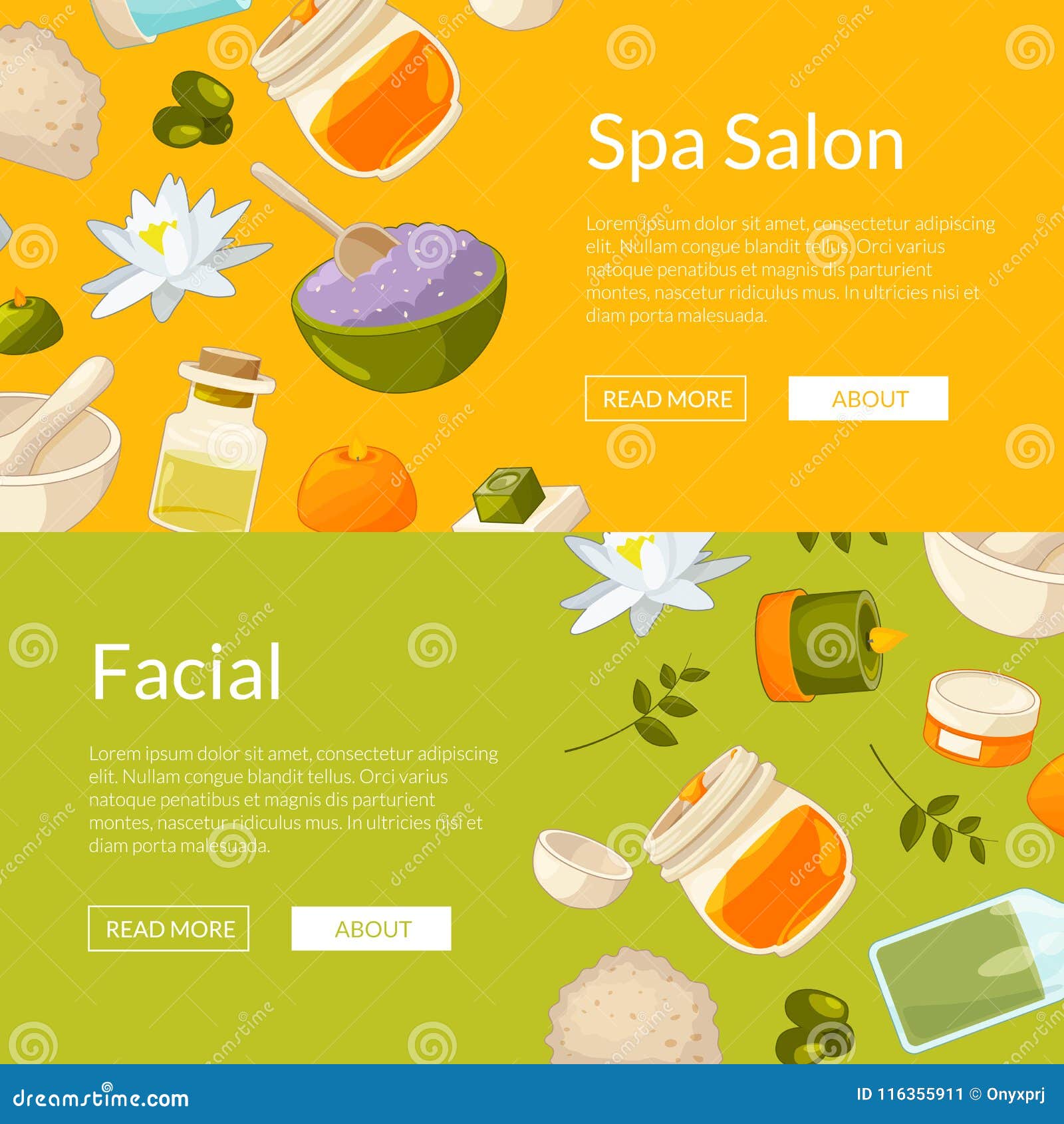 Vector Web Banners Spa Illustration Stock Vector - Illustration of logo ...