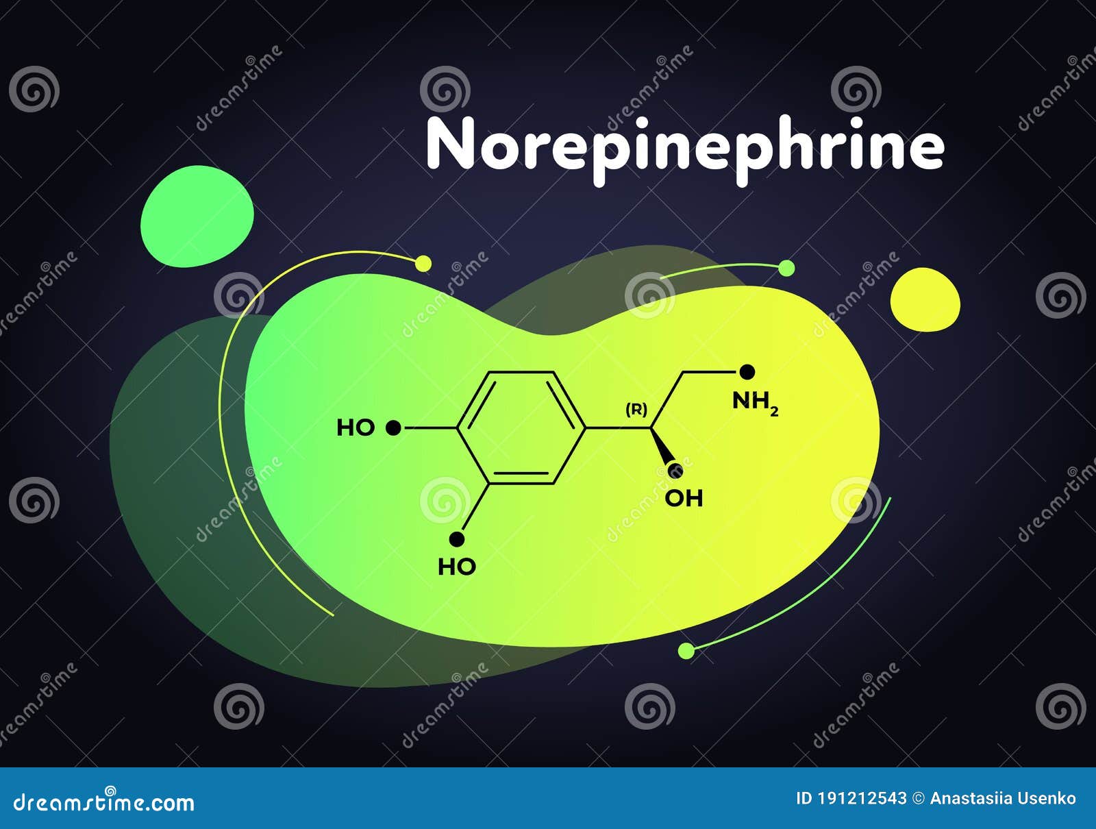 Norepinephrine Hormone Pathway Vector Illustration | CartoonDealer.com ...