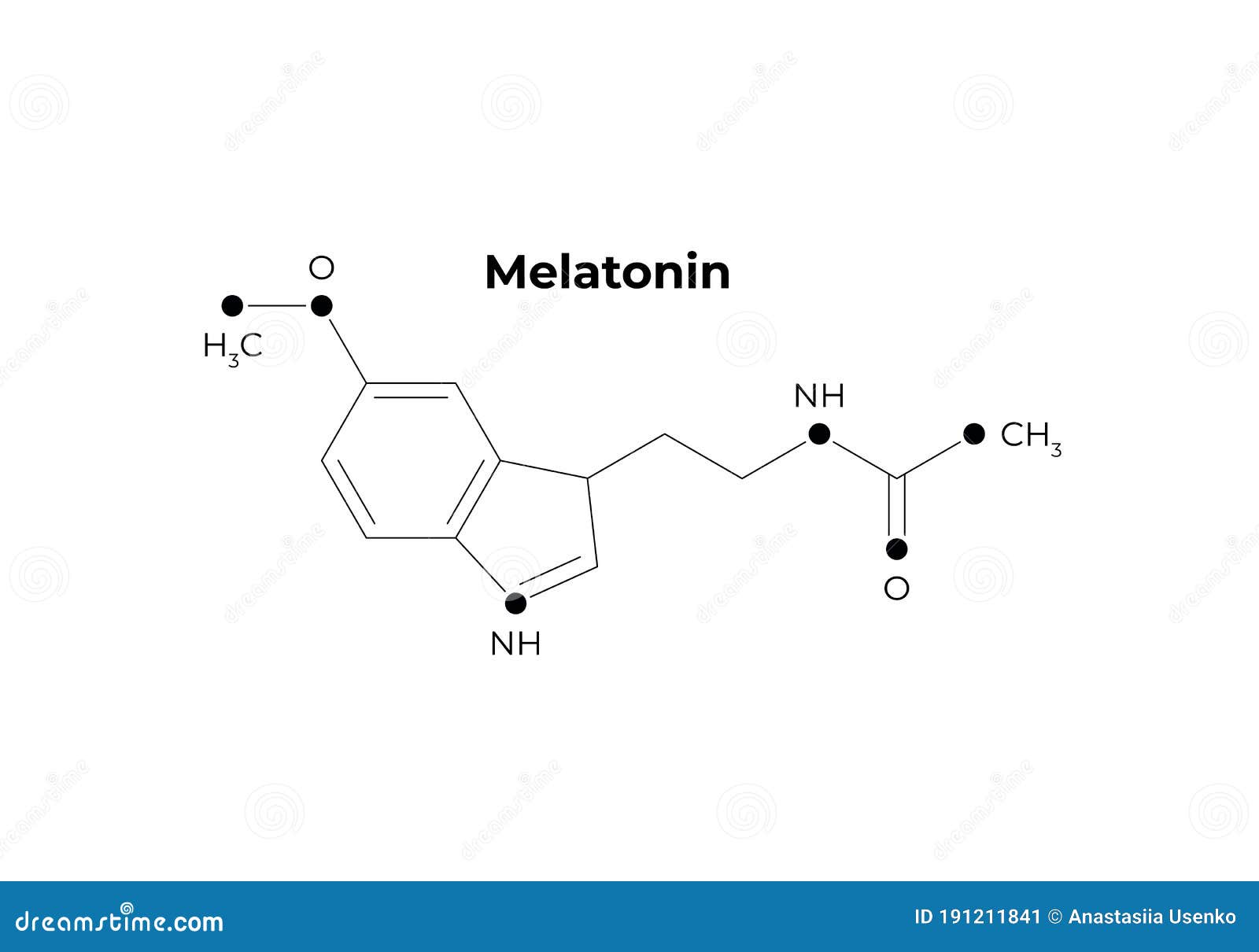 Melatonin 3D Structure Royalty-Free Stock Photo | CartoonDealer.com ...