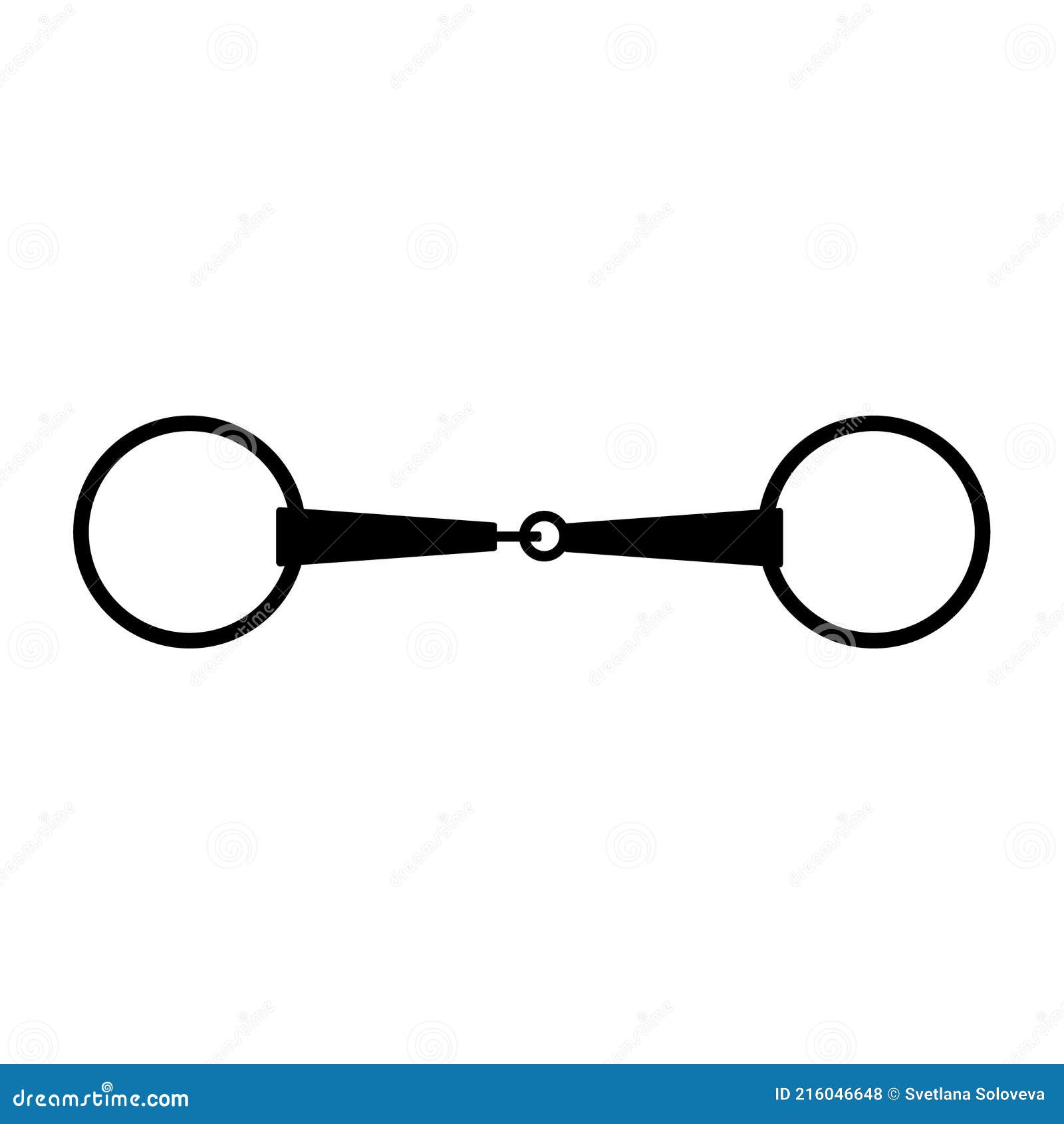 Vector Horse Equestrian Bit Snaffle Silhouette Stock Vector ...