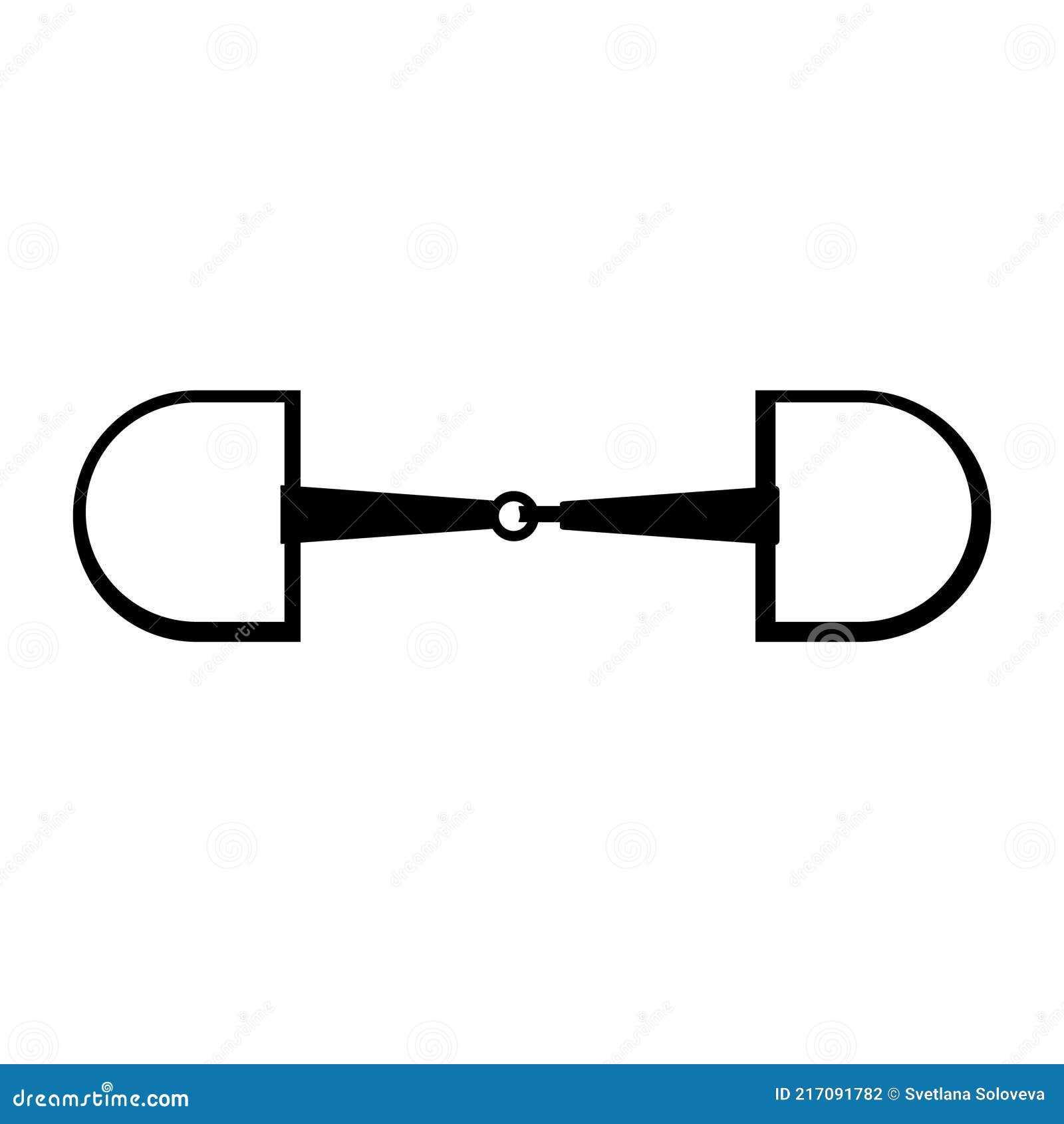 Vector Horse Equestrian Bit Snaffle Silhouette Stock Vector ...