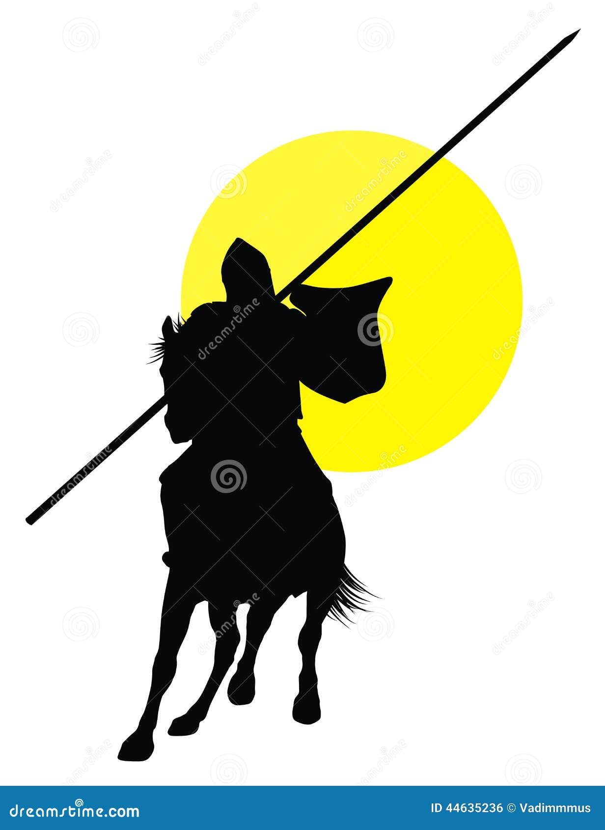 Knight With Lance And Shield Riding Stead Continuous Line Drawing ...