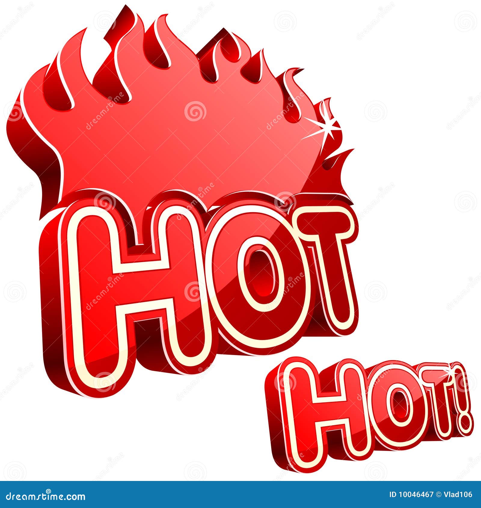 Vector hot sign. stock vector. Illustration of danger - 10046467