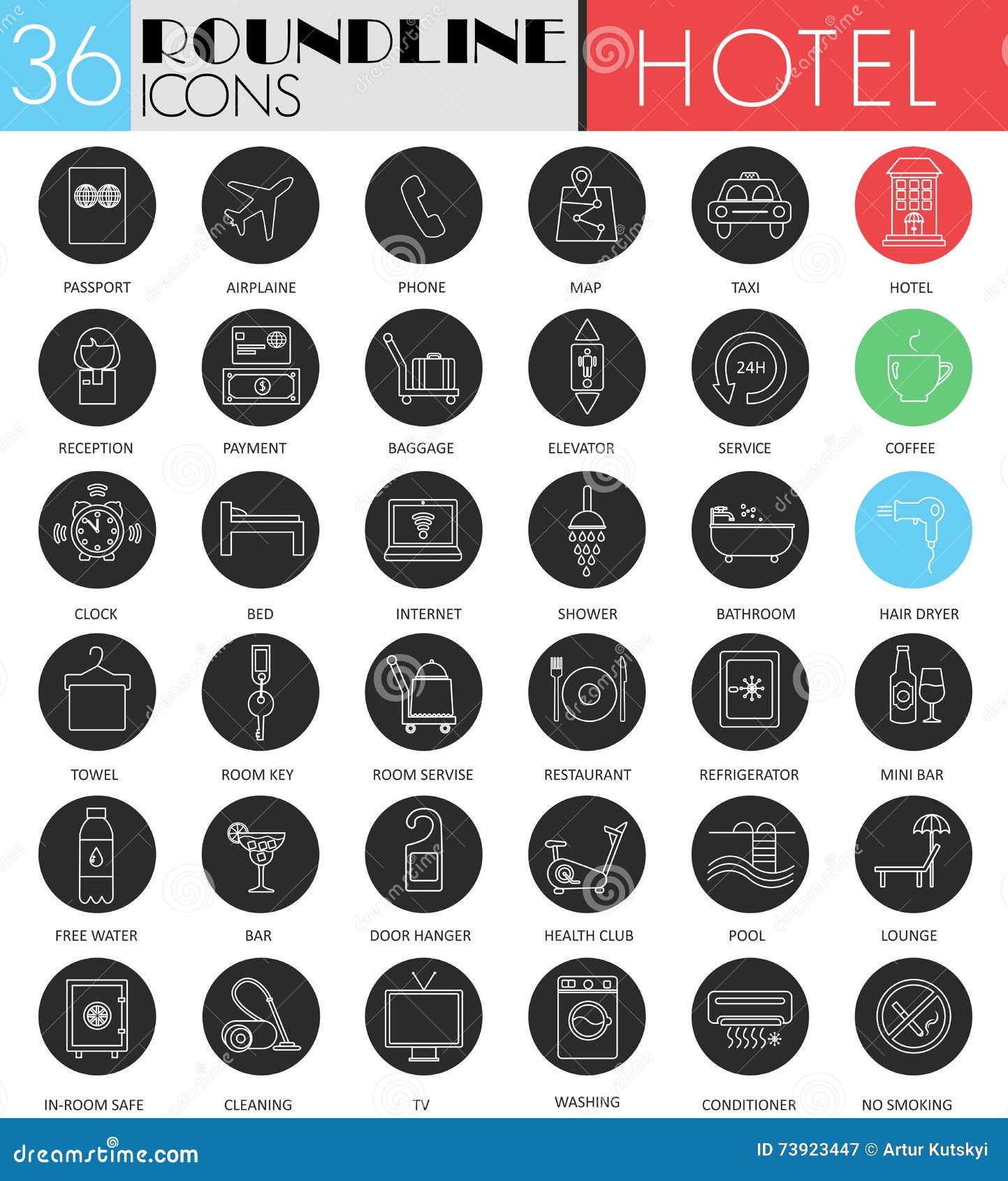 Vector Hotel Ultra Modern Outline Line Icons For Web And Apps ...