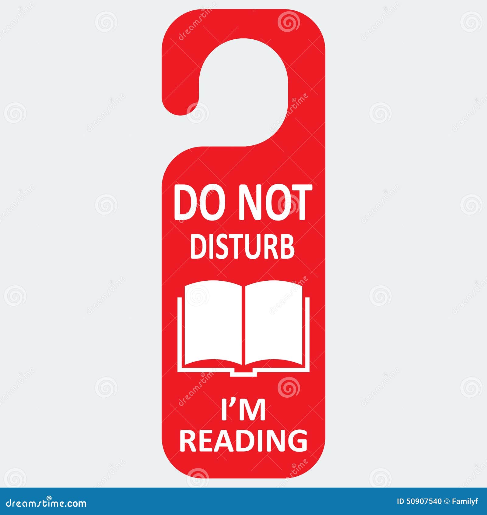 Vector Hotel Tag Do Not Disturb with Reading Book Stock Vector ...