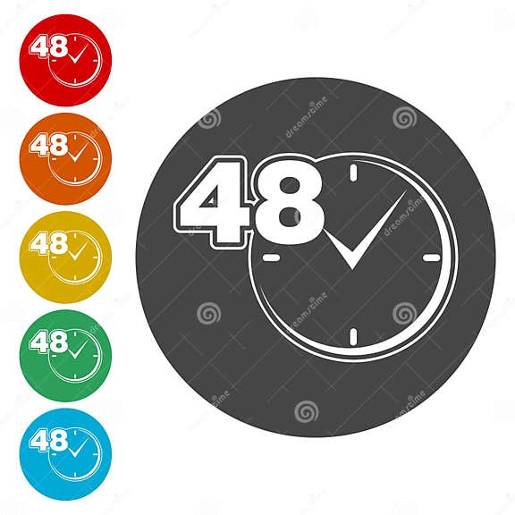 Vector 48 hours stock vector. Illustration of delivery - 131143283
