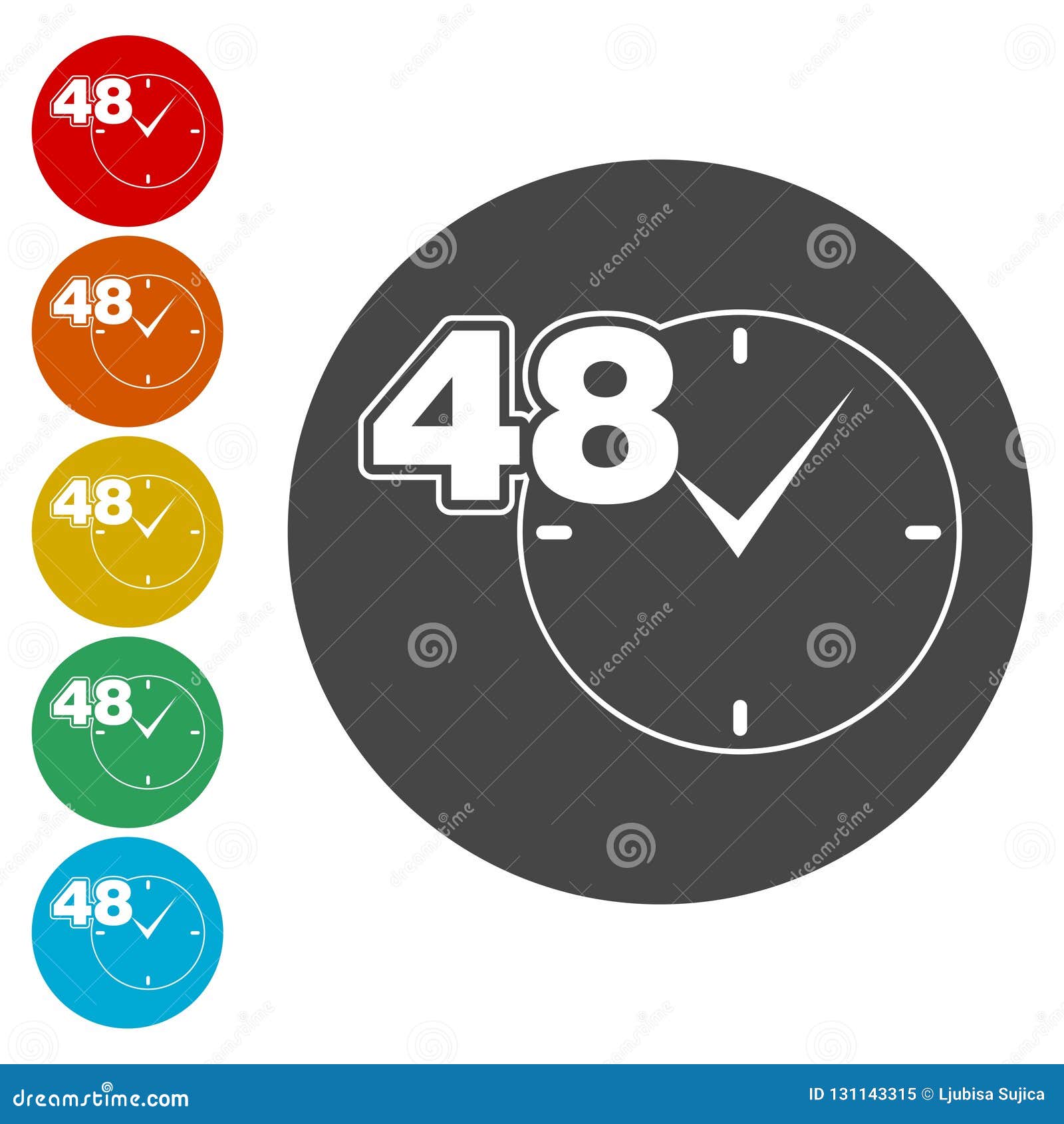 Vector 48 hours stock vector. Illustration of days, consignment - 131143315