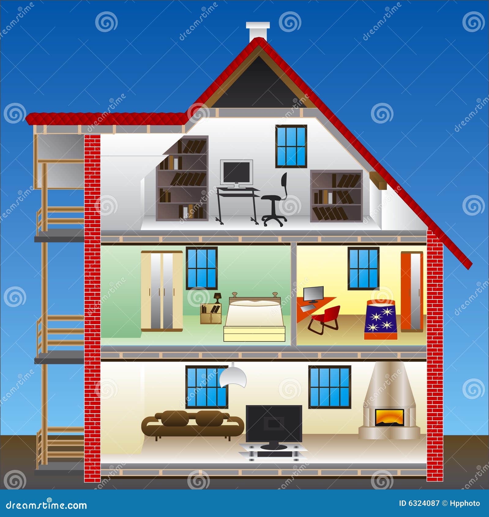 Rich House Clipart