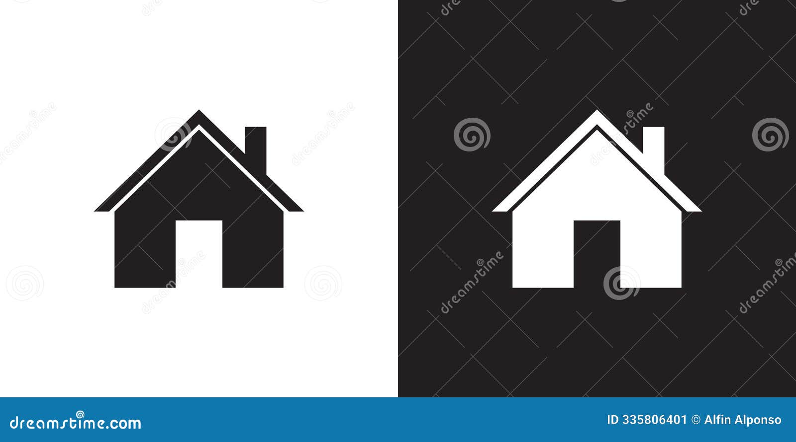 Vector House Icon Symbols Black and White Stock Illustration ...