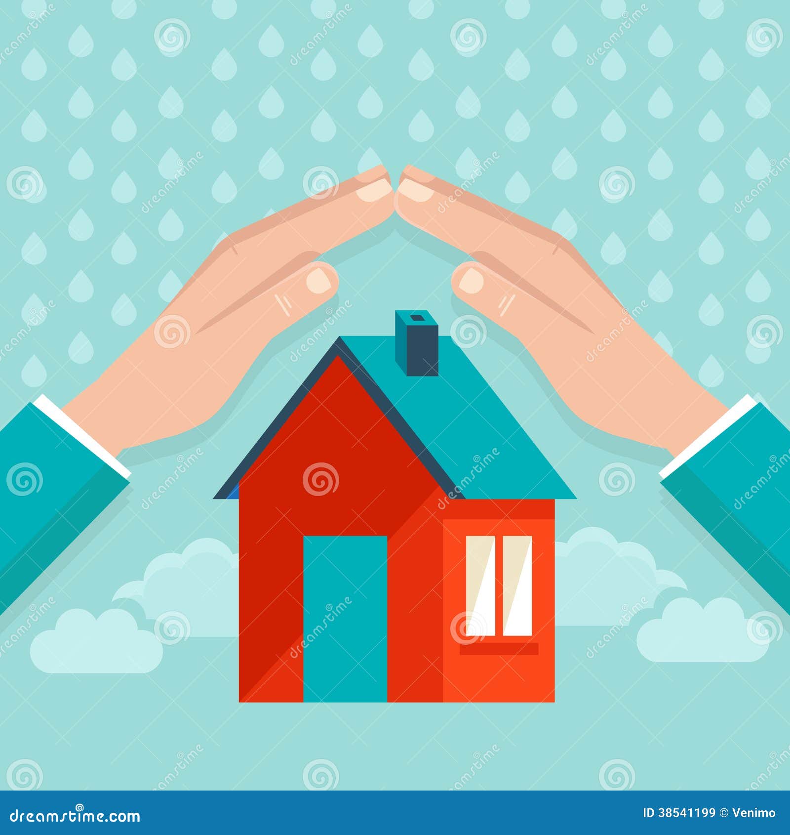 Vector House Insurance Concept in Flat Style Stock Vector ...