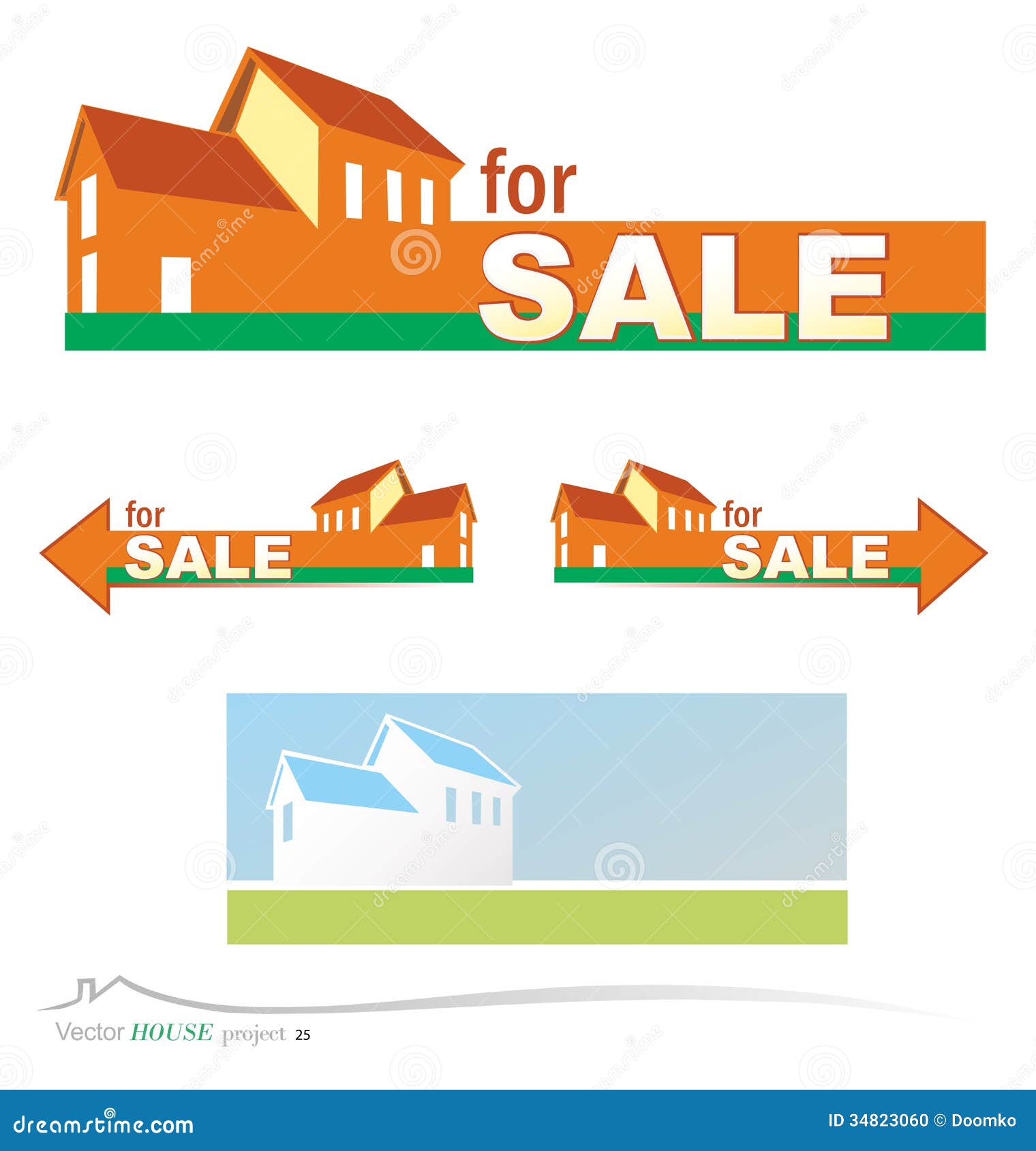 Vector house project stock vector. Illustration of home - 34823060