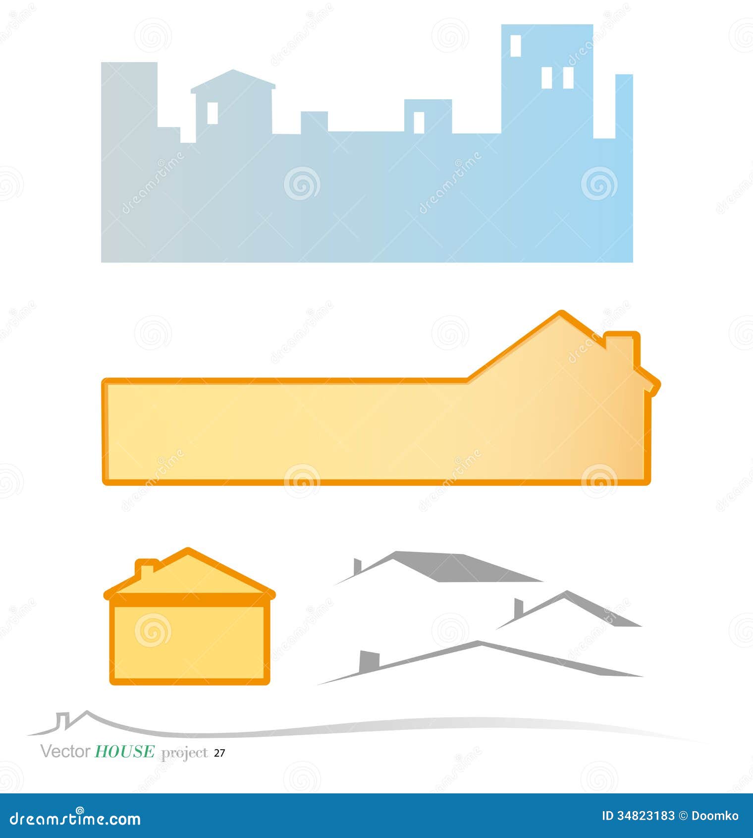 Vector house project stock vector. Illustration of banner - 34823183