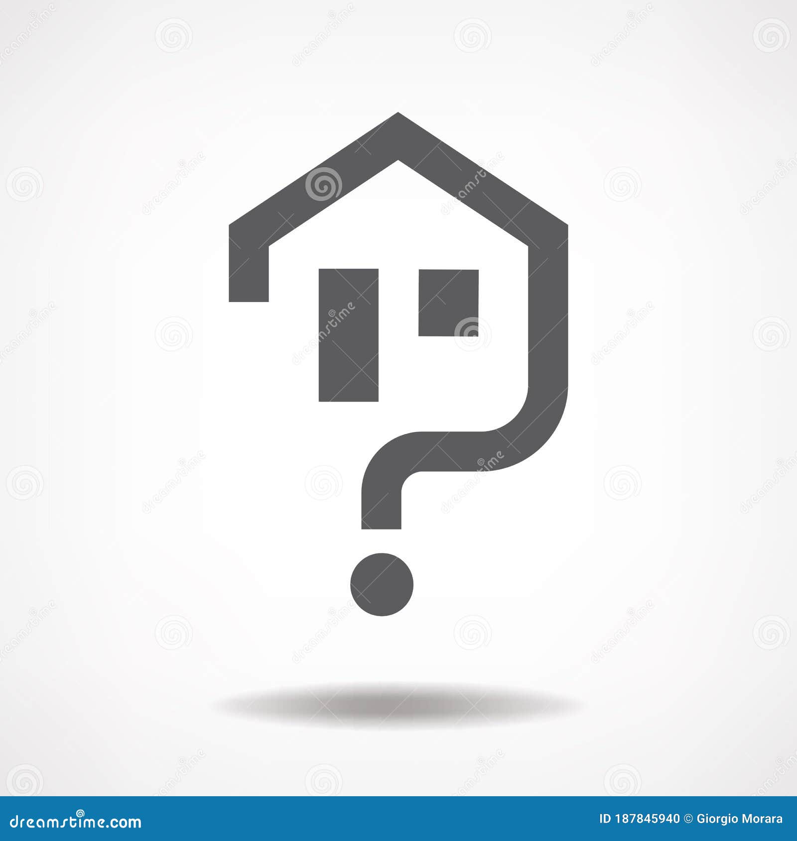 House With Question Mark Icon. Problem House Line Sign Vector ...