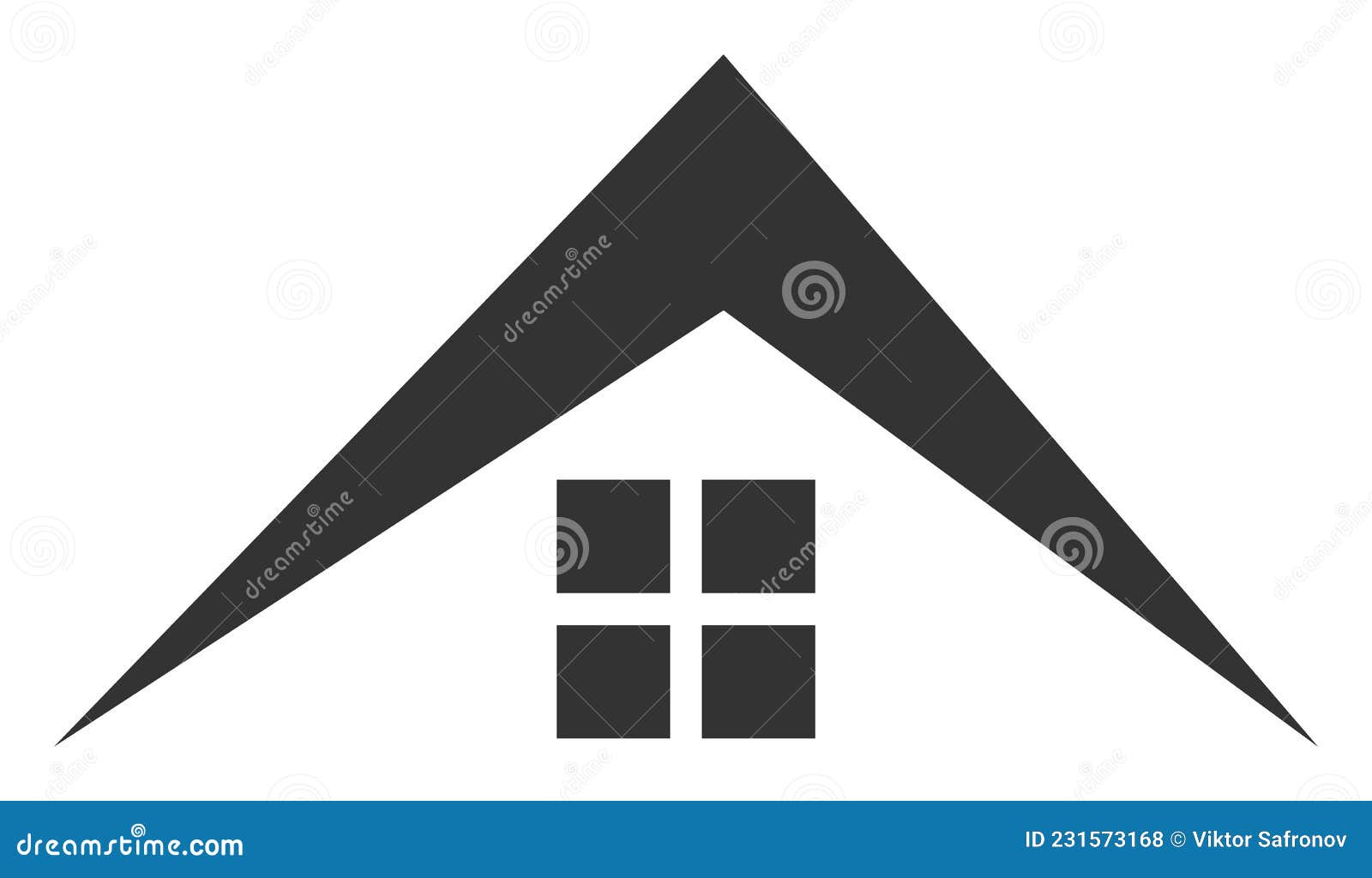 Vector House Roof Flat Icon Image Stock Vector - Illustration of flat ...
