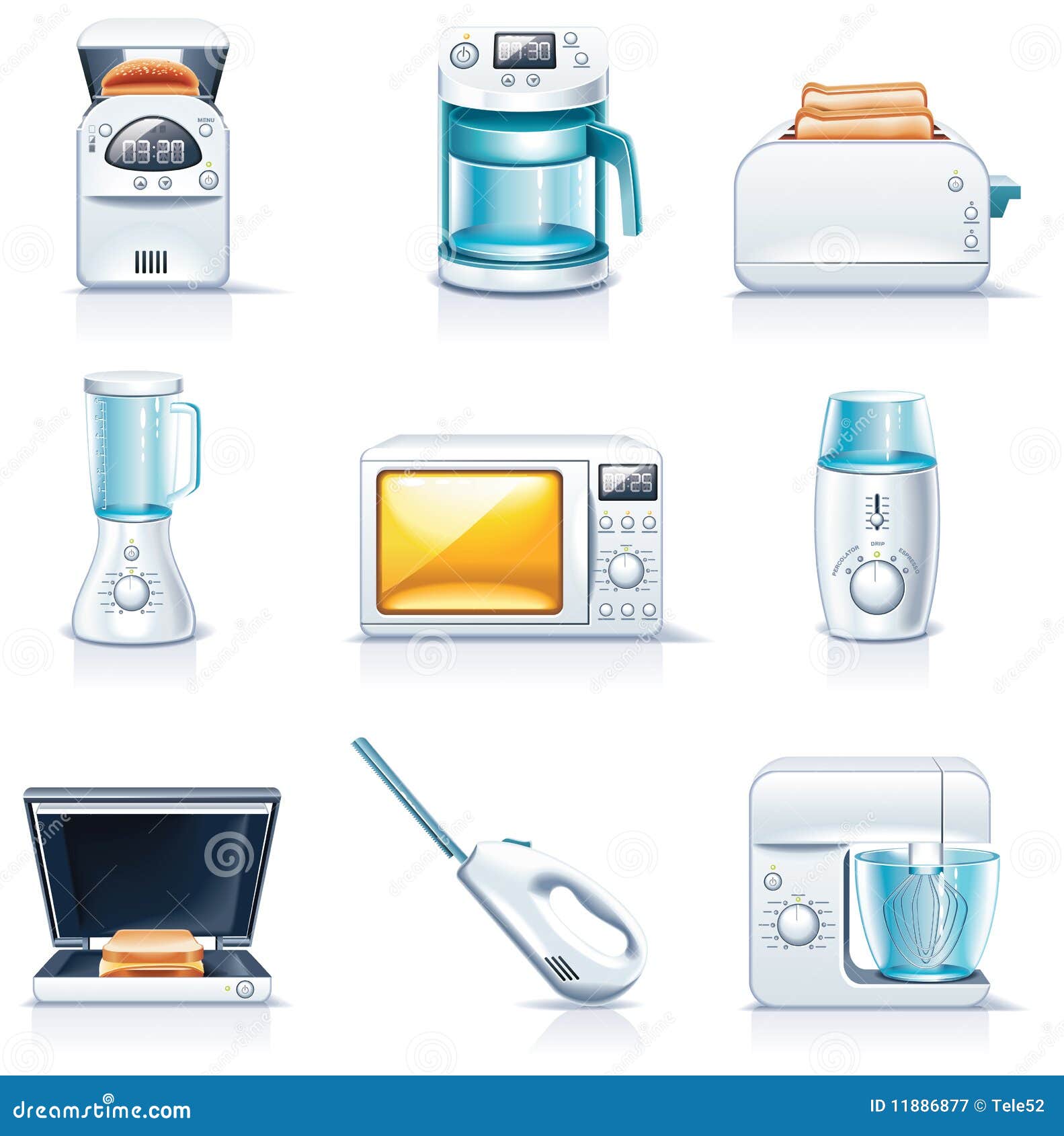 Vector Household Appliances Icons. Part 1 Stock Vector - Illustration ...