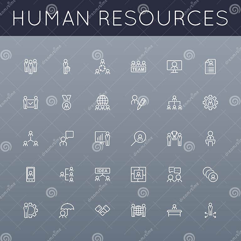 Vector HR Line Icons stock vector. Illustration of info - 44723190