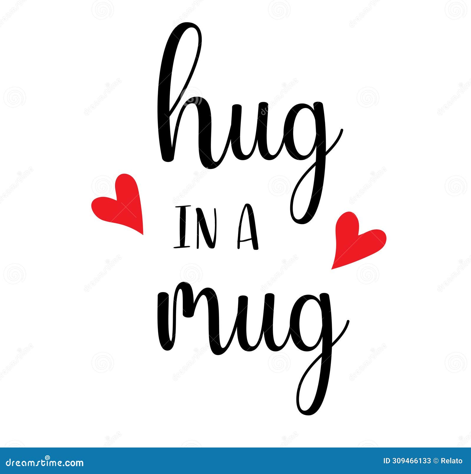 Vector hug in a mug stock image. Illustration of texture - 309466133