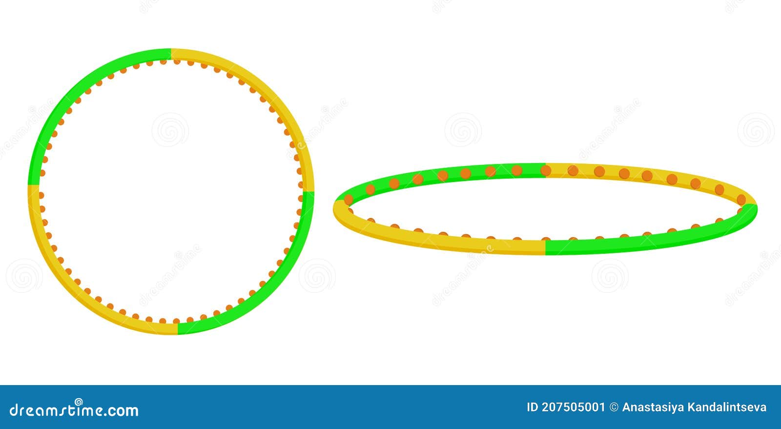 Vector Hula Hoop Illustration. a Set of Two Angles Stock Vector ...