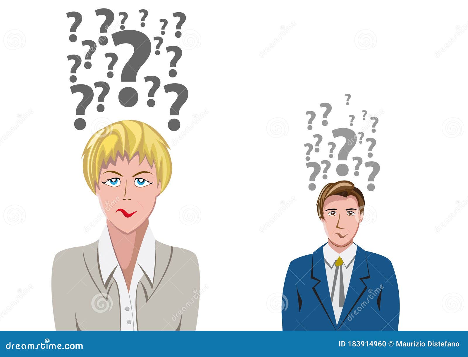 Woman Asking Questions Vector Cartoon Illustration | CartoonDealer.com ...