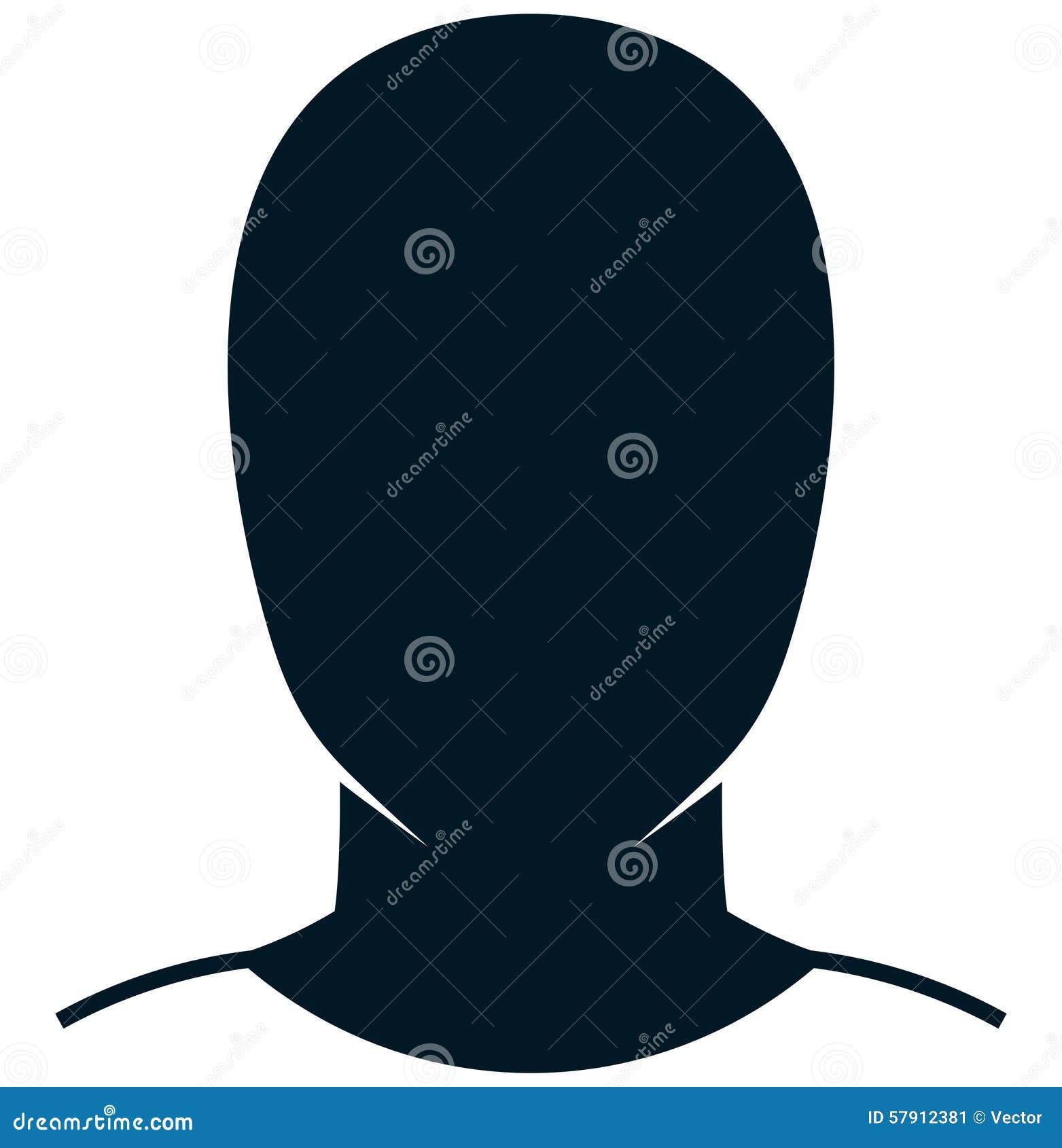 Vector Human Head Illustration Isolated on White Stock Vector ...