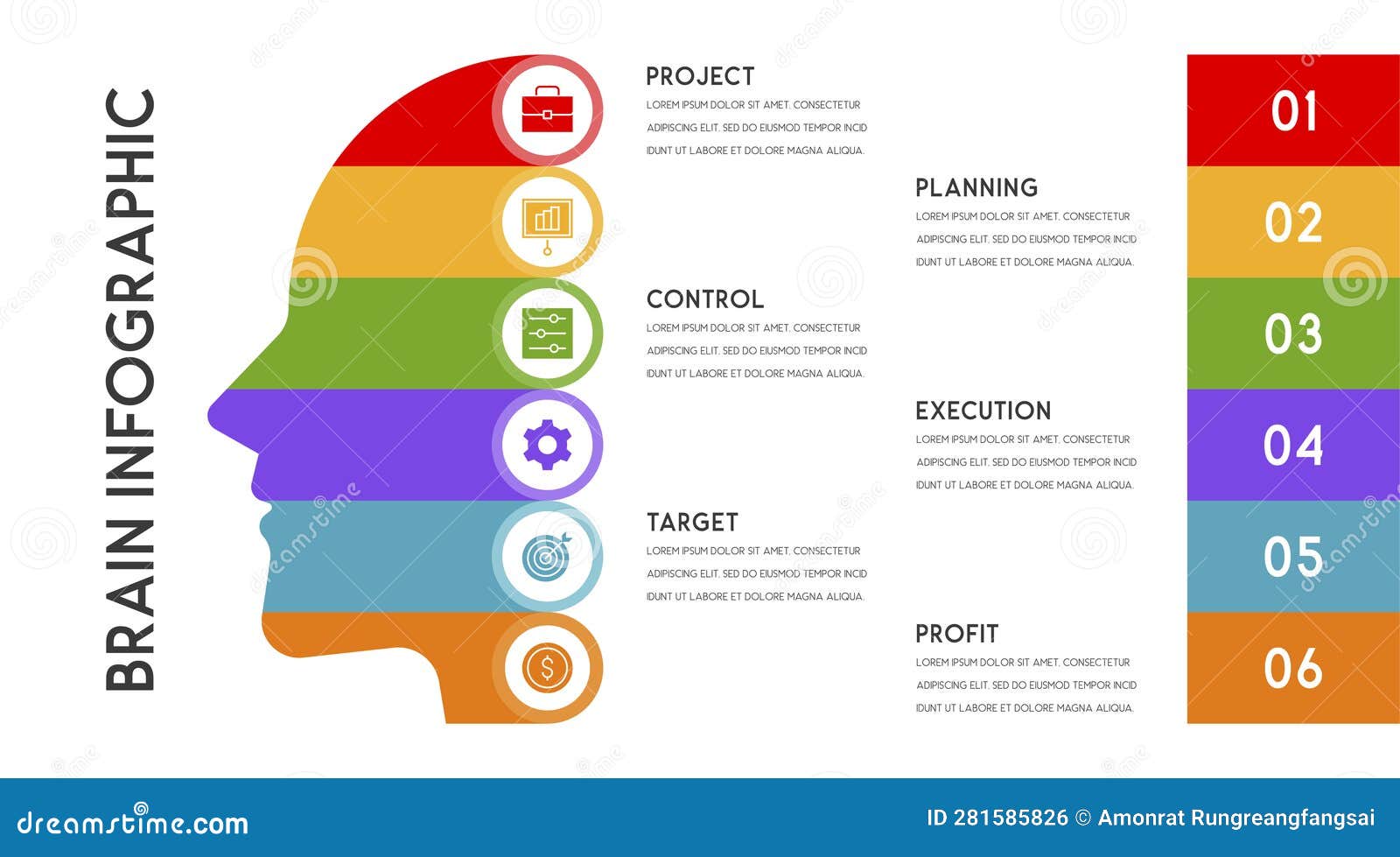 Vector Human Head and Other Elements for Infographics Stock Vector ...