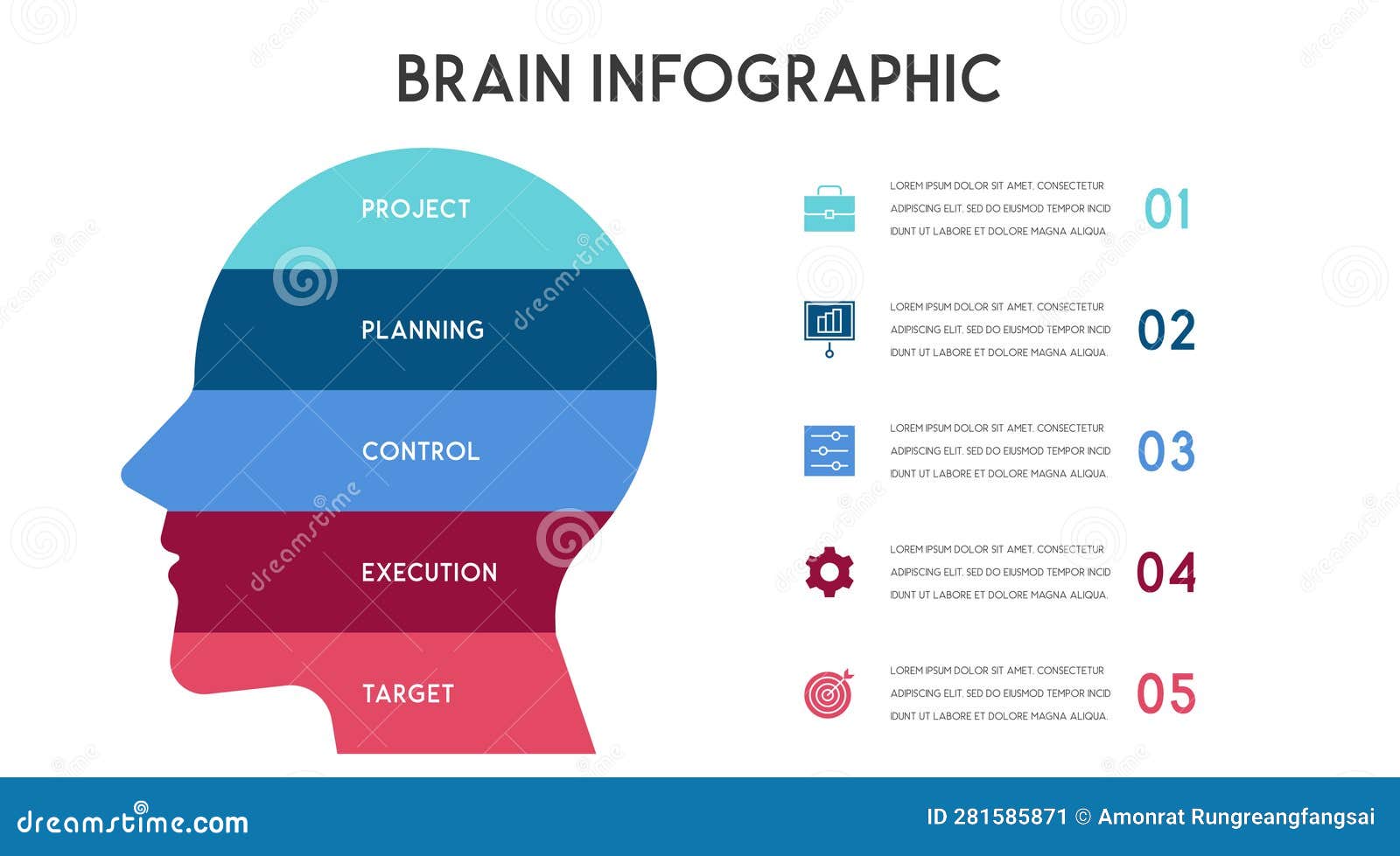Vector Human Head and Other Elements for Infographics Stock Vector ...