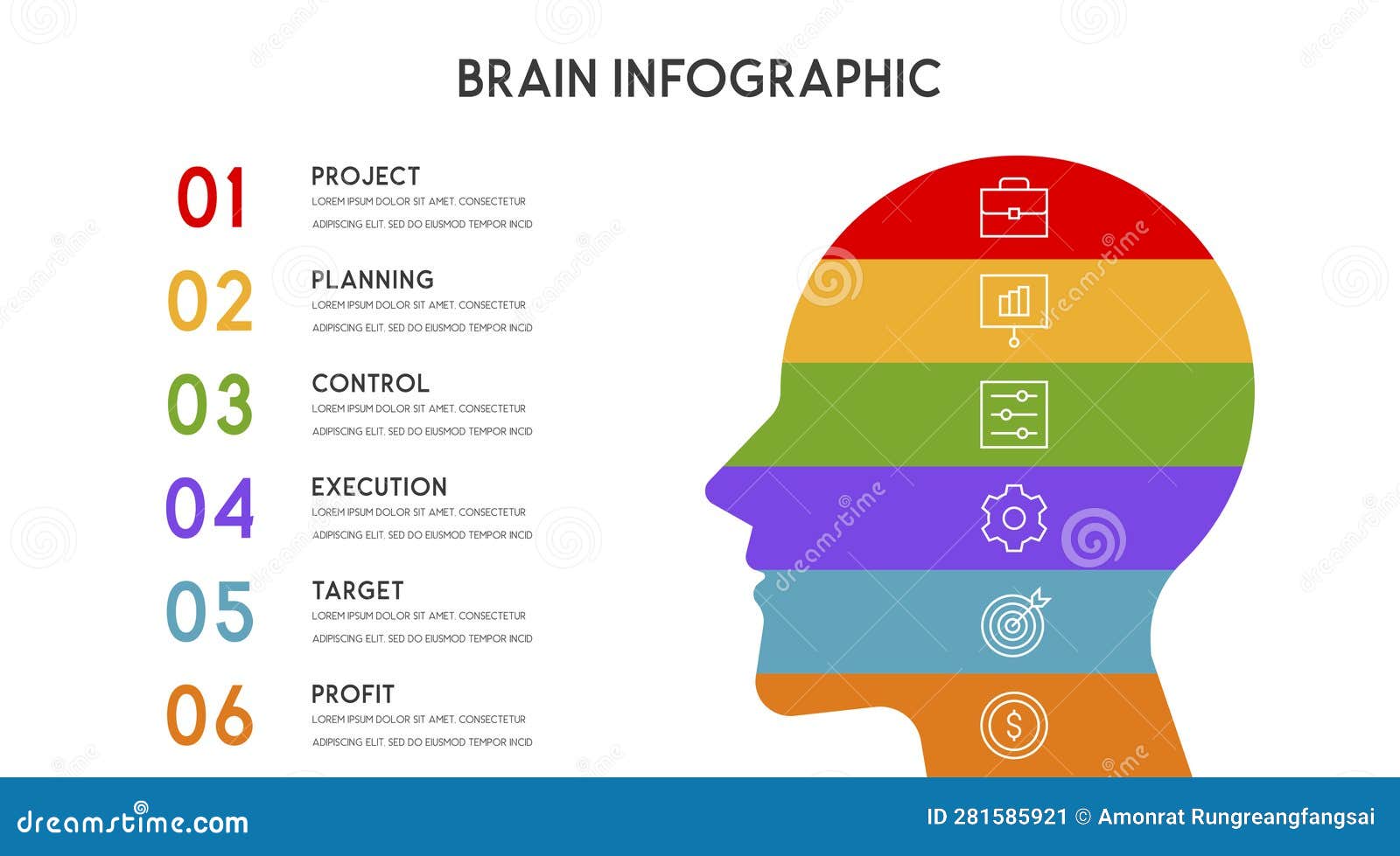 Vector Human Head and Other Elements for Infographics Stock Vector ...