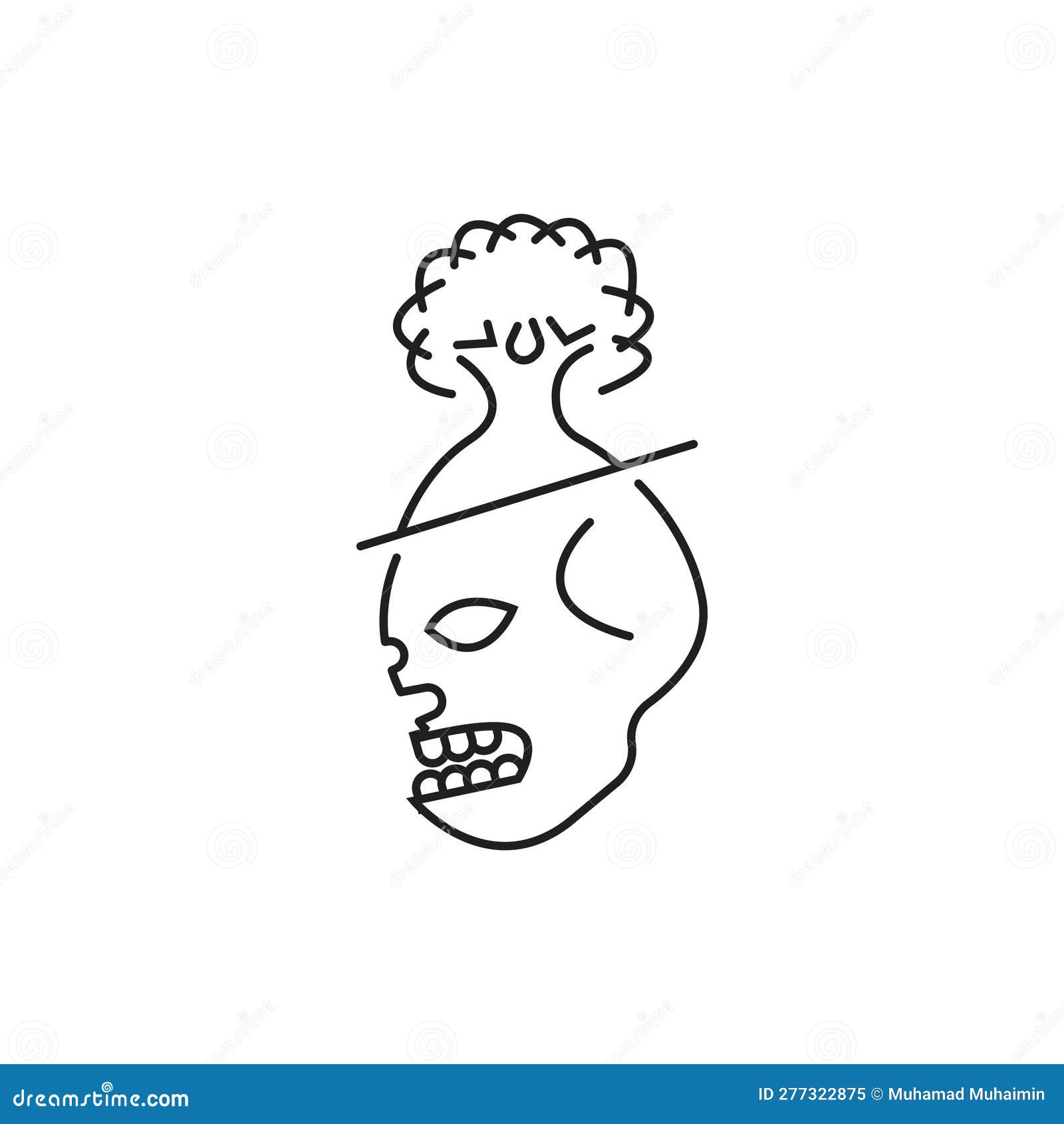 Vector Human Head and Tree Logo Icon Stock Vector - Illustration of ...