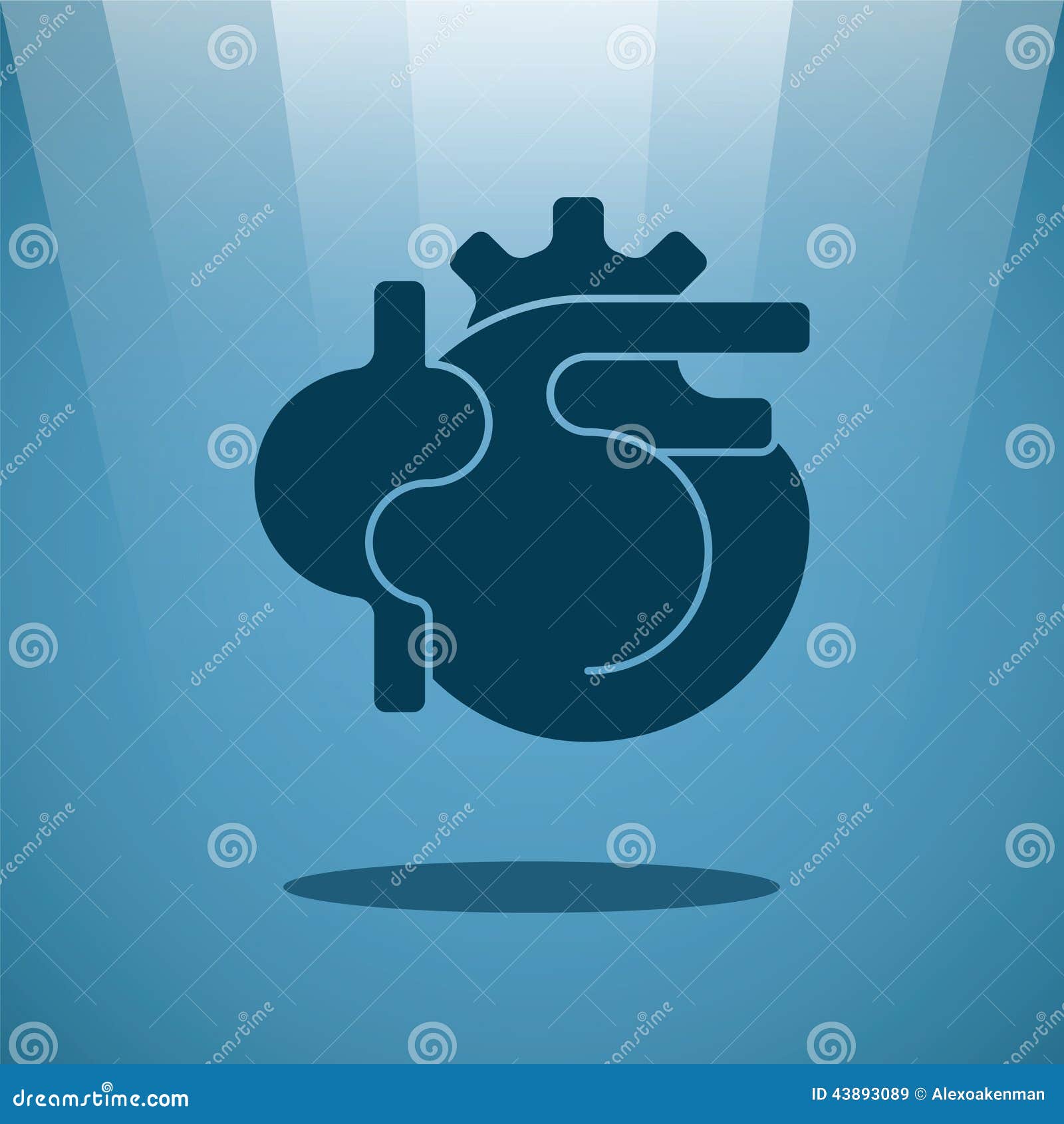Vector human heart concept stock vector. Illustration of heart - 43893089