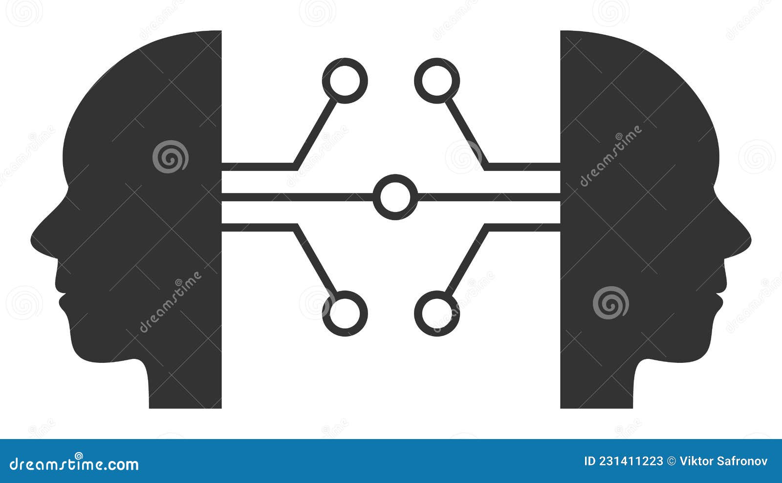 Vector Human Network Links Flat Icon Illustration Stock Vector ...